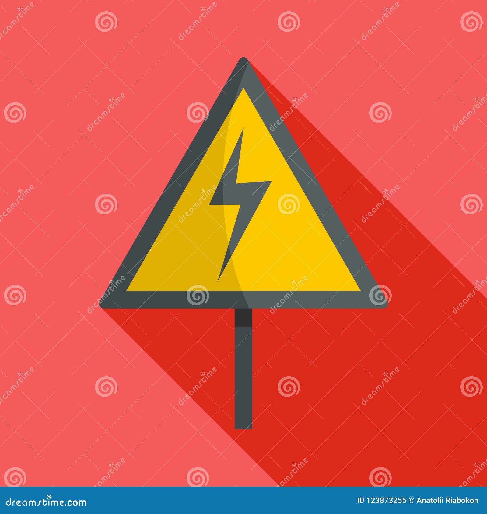 Icono Del Voltaje, Estilo Plano Stock de ilustración - Ilustración de ...