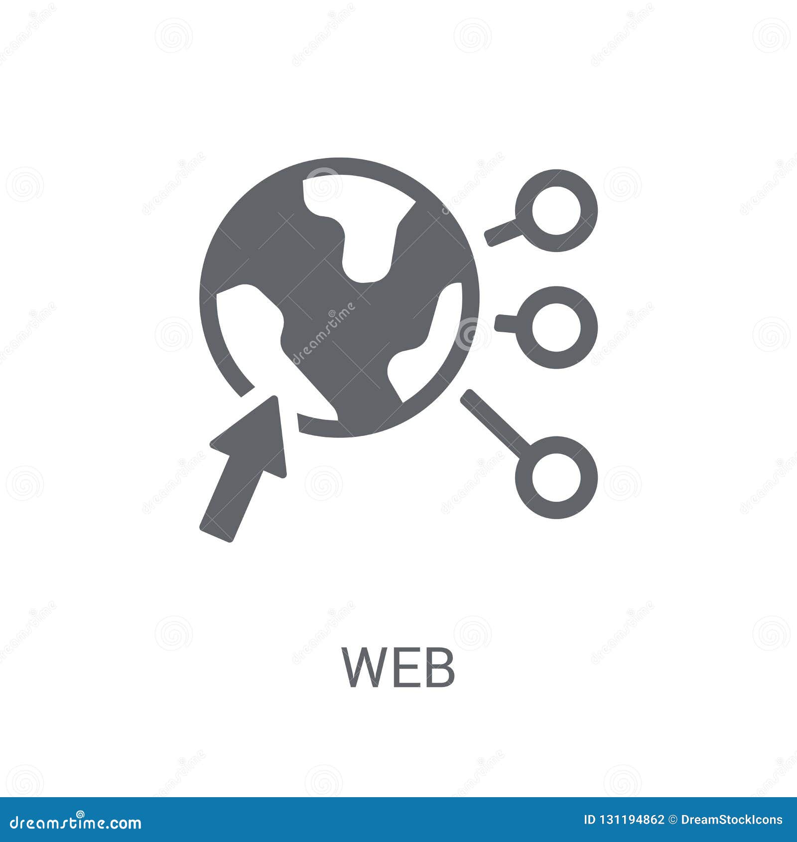 Icono del Web ilustración del vector. Ilustración de desarrollo - 131194862