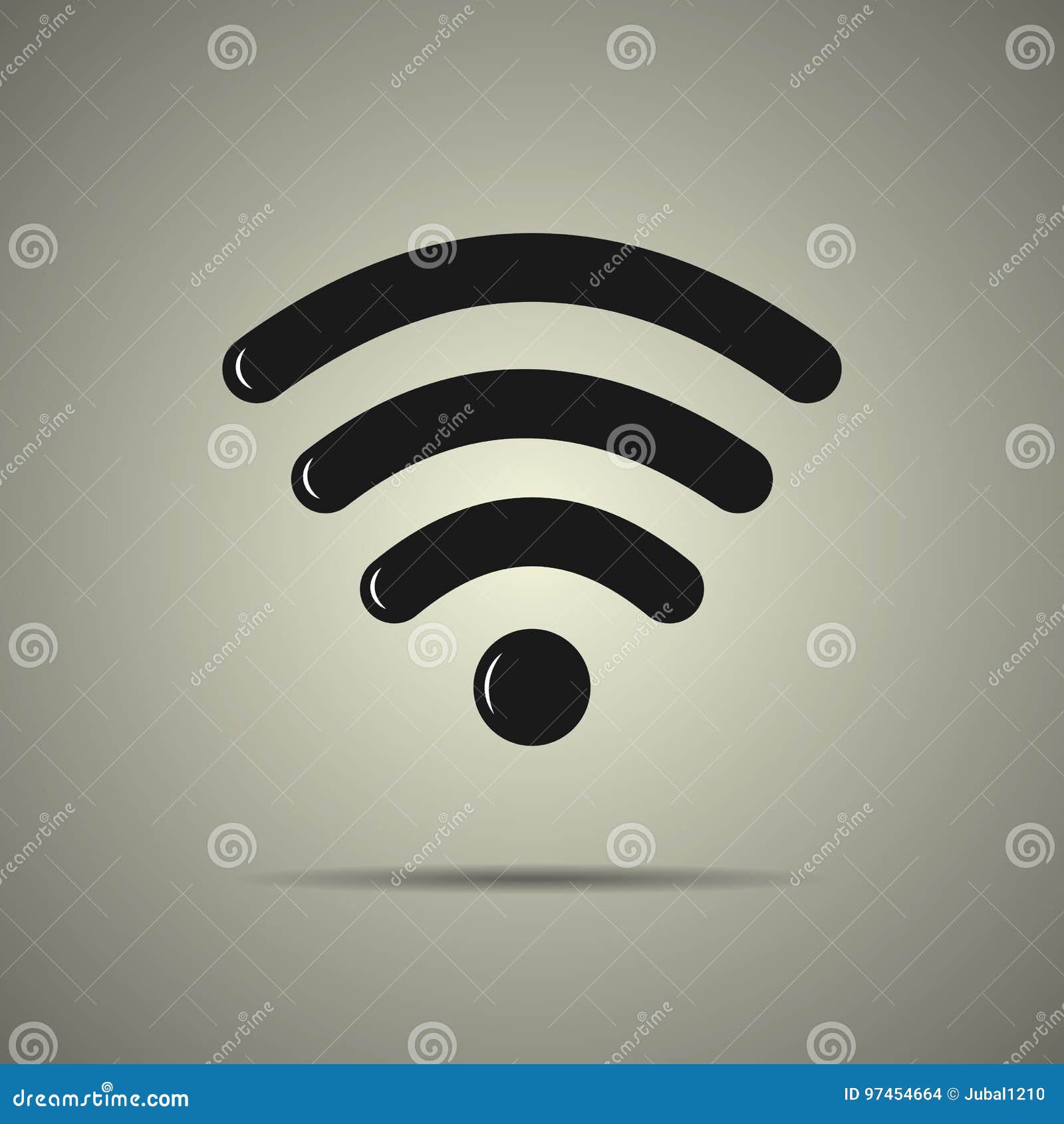 Icono del Wi-Fi ilustración del vector. Ilustración de vector - 97454664