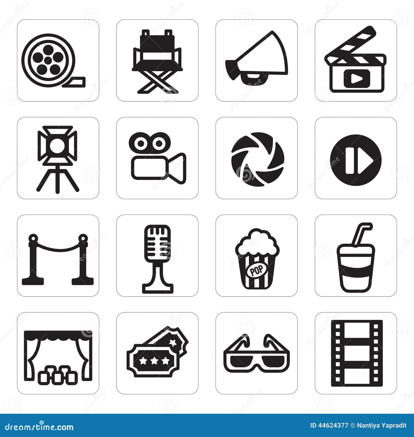Icono Determinado Del Vector Del Cine Stock de ilustración ...