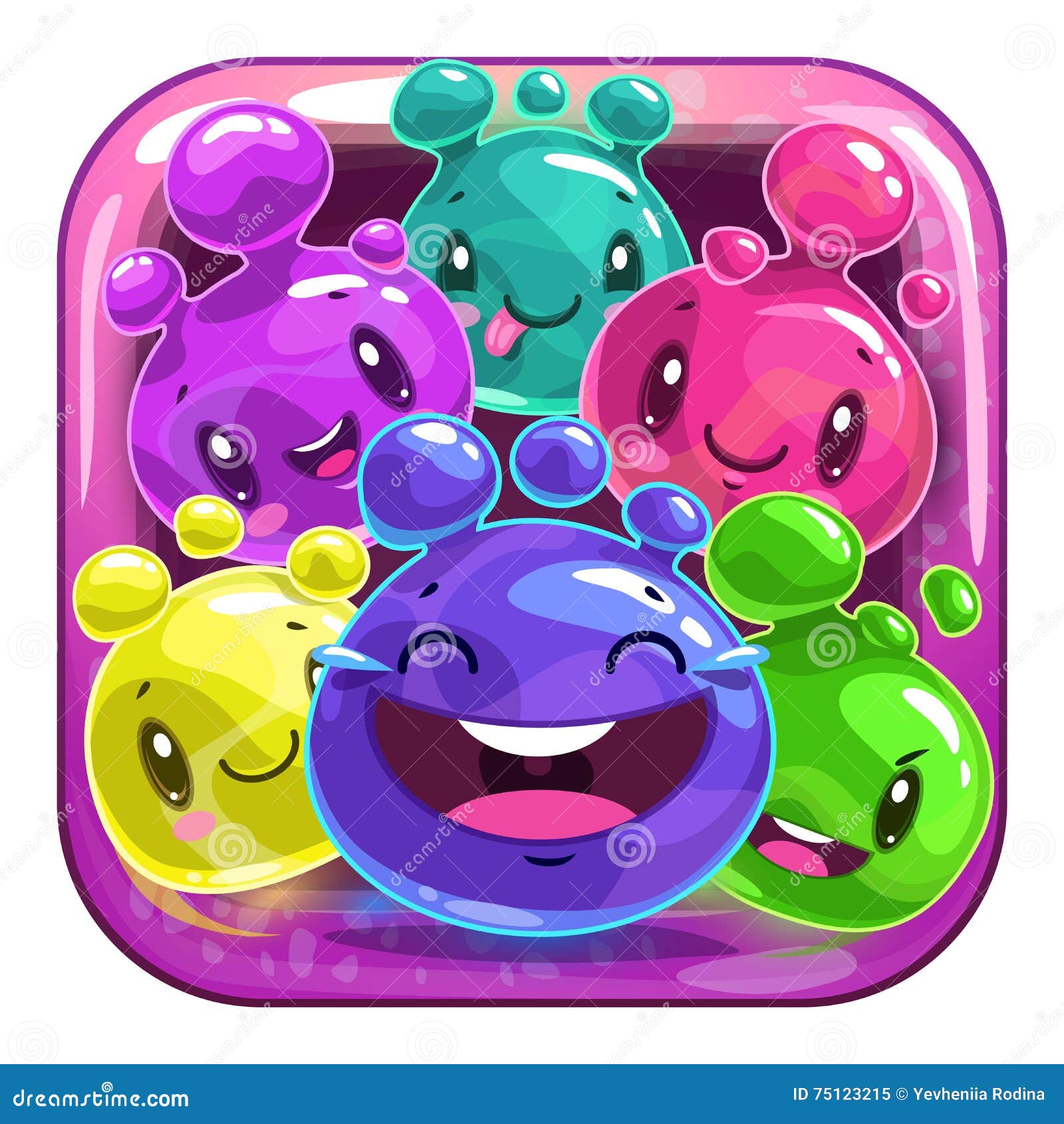 Icono divertido del app ilustración del vector. Ilustración de activo ...