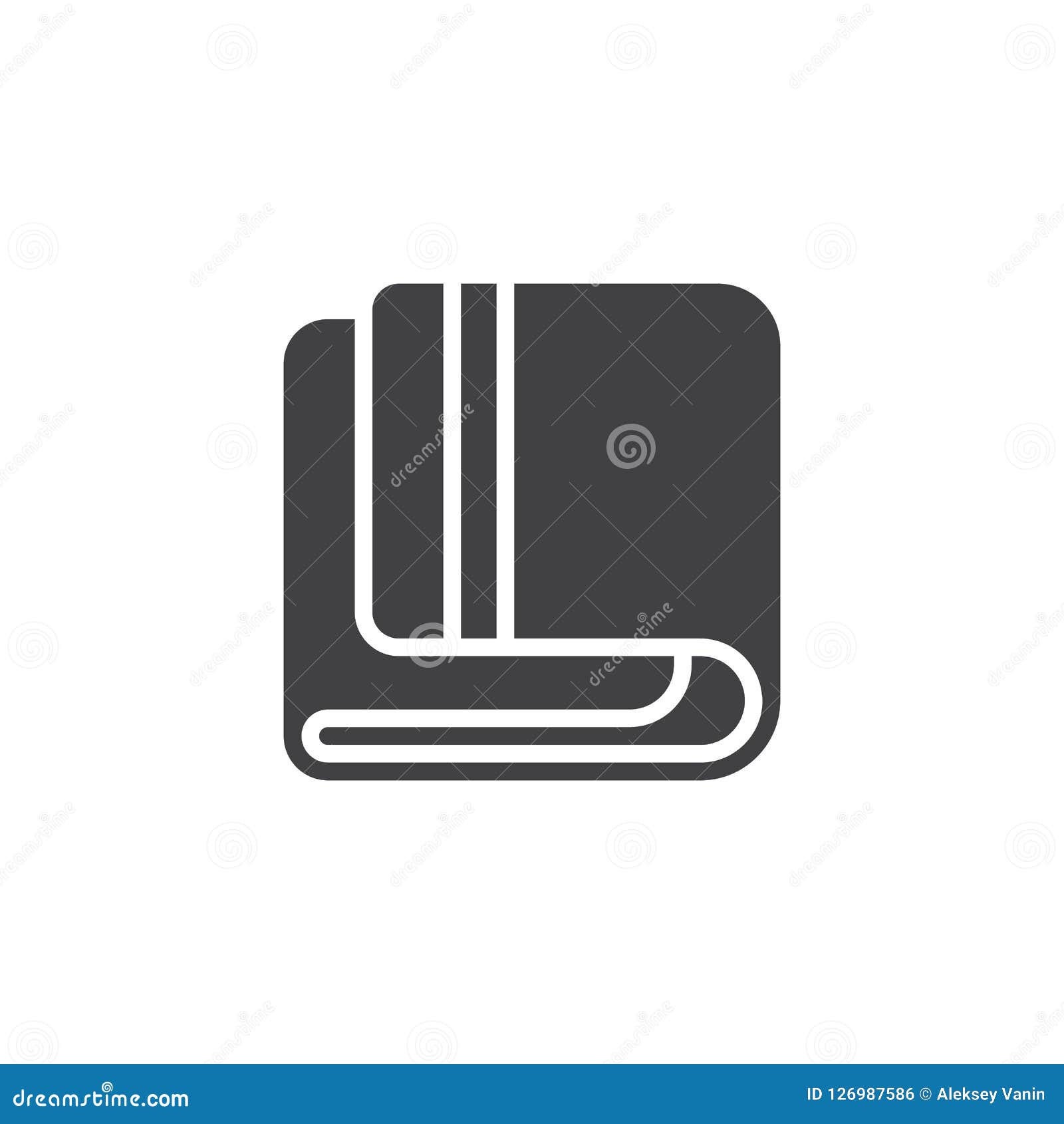 Icono Doblado Del Vector De La Toalla Ilustración del Vector ...