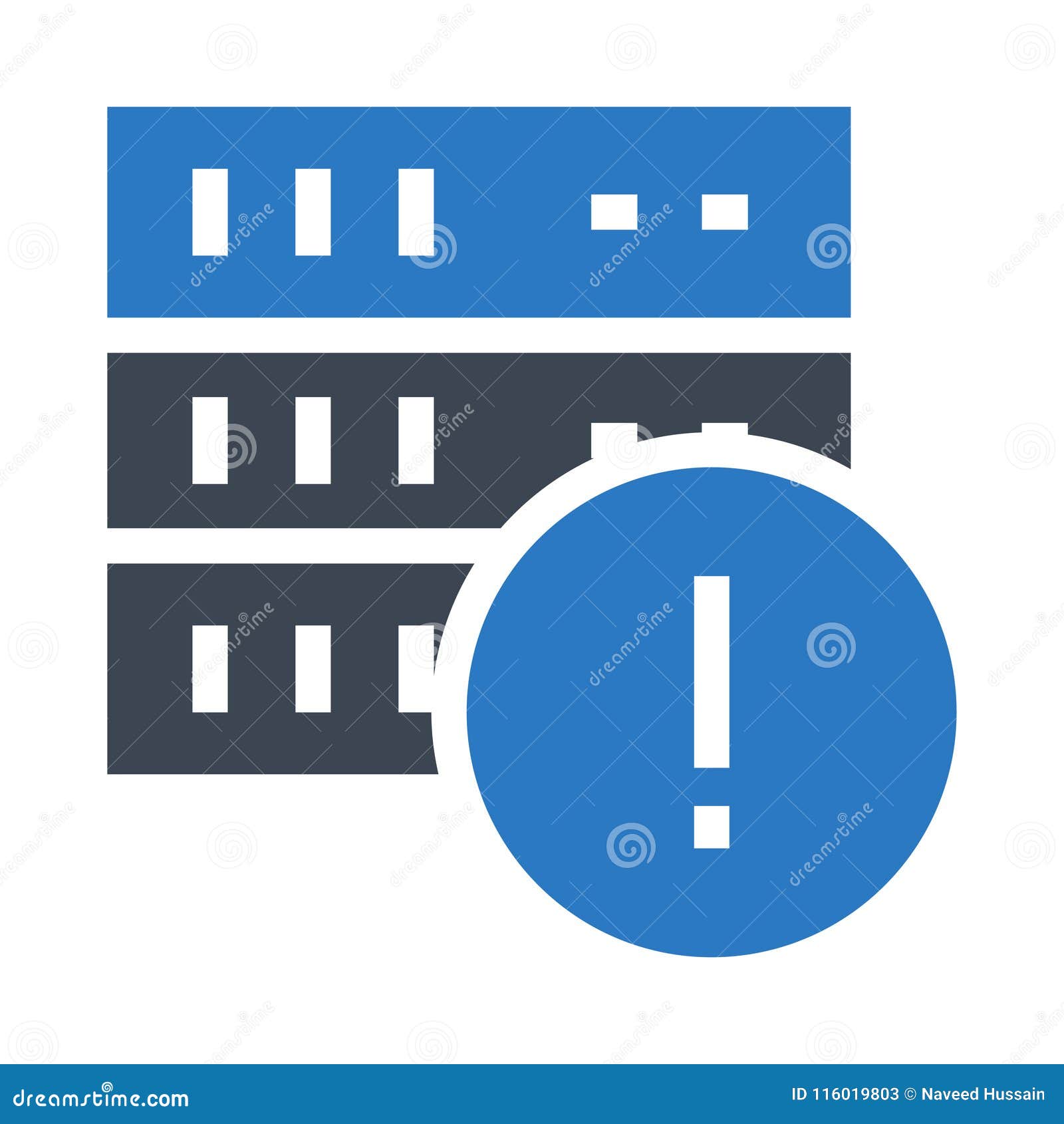 Icono Doble Del Color De Los Glyphs Del Error De Servidor Stock de ...