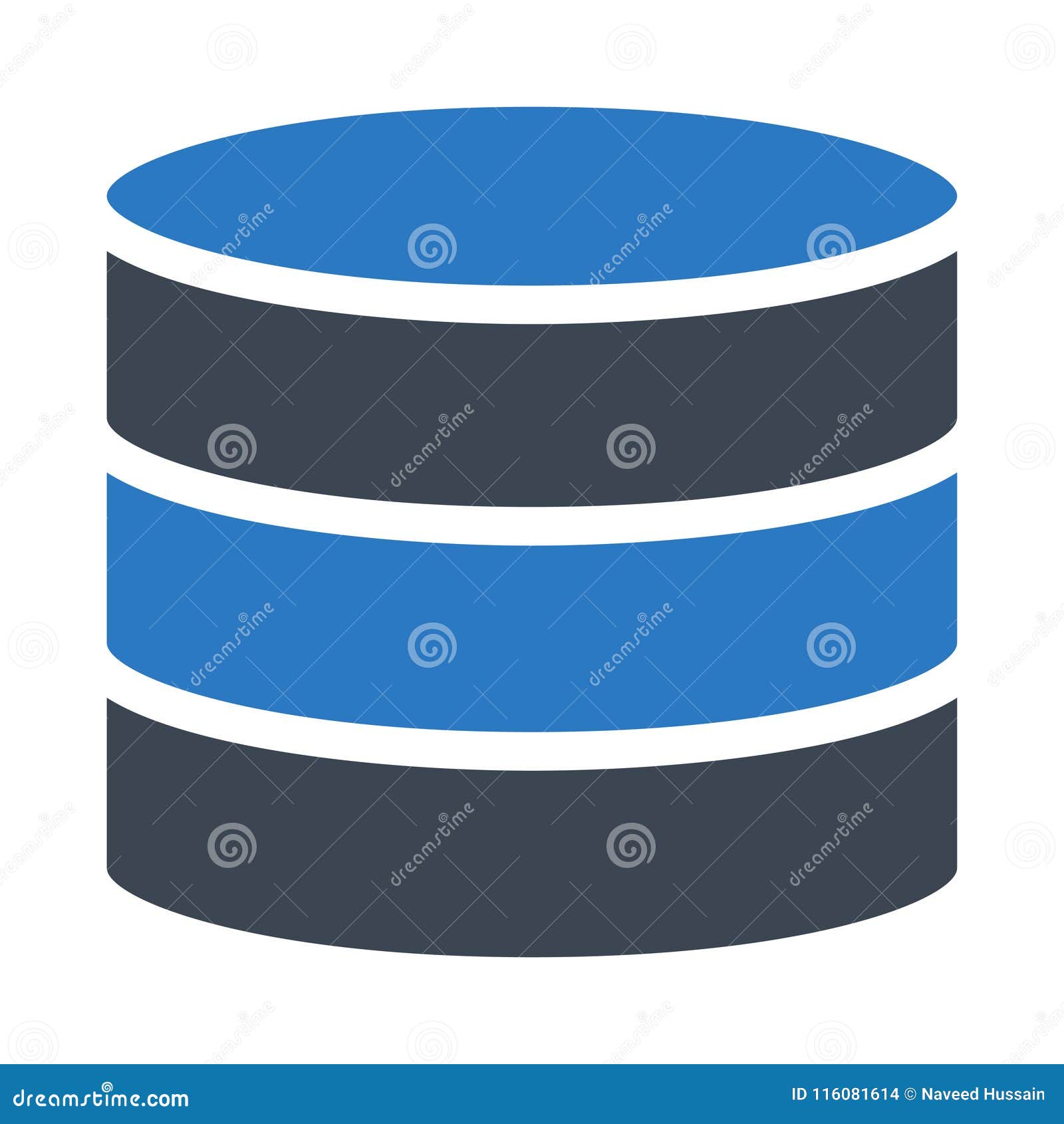 Icono Doble Del Color De Los Glyphs De La Base De Datos Stock de ...