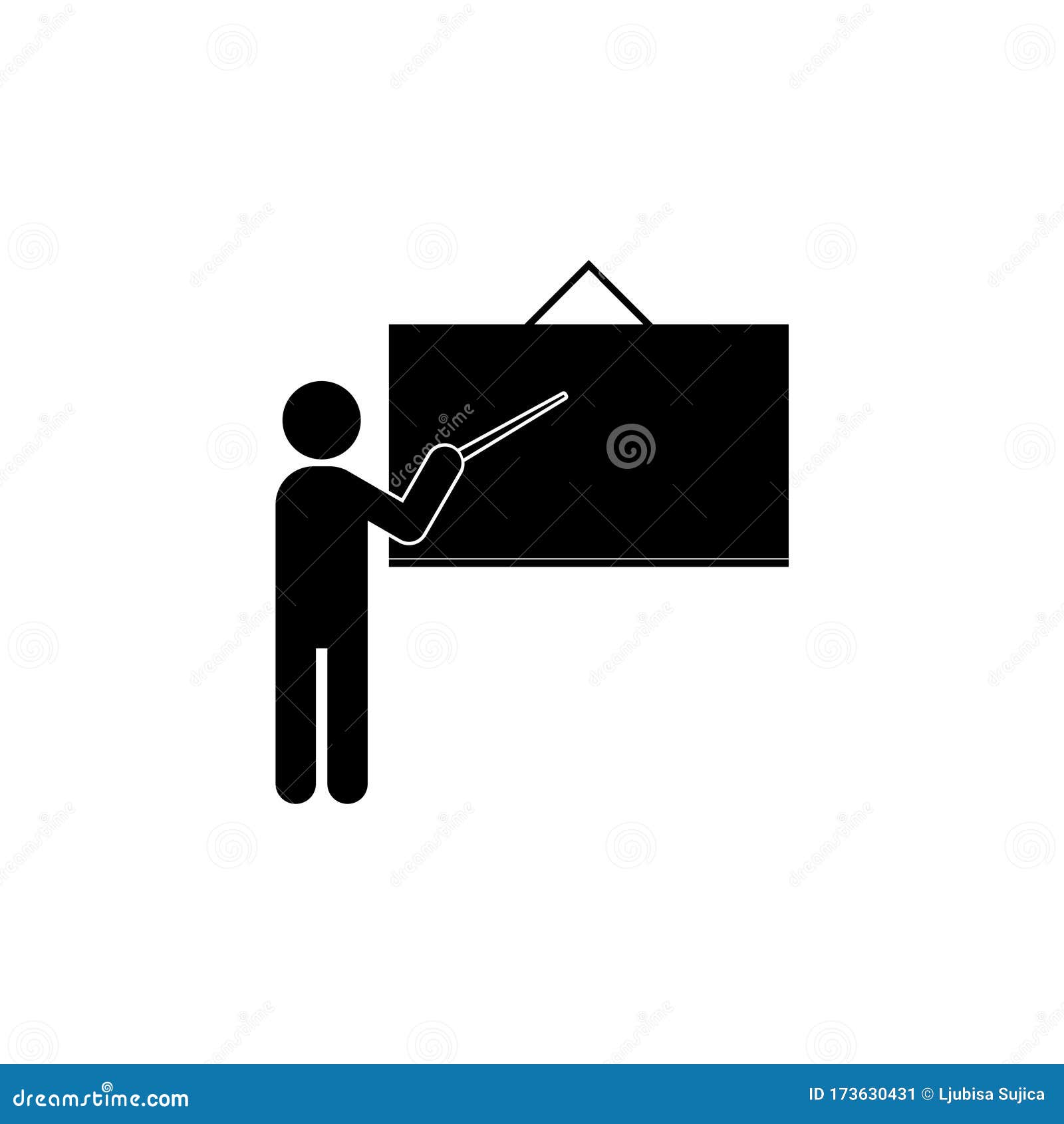 Icono Docente Aislado En Fondo Blanco Ilustración del Vector ...