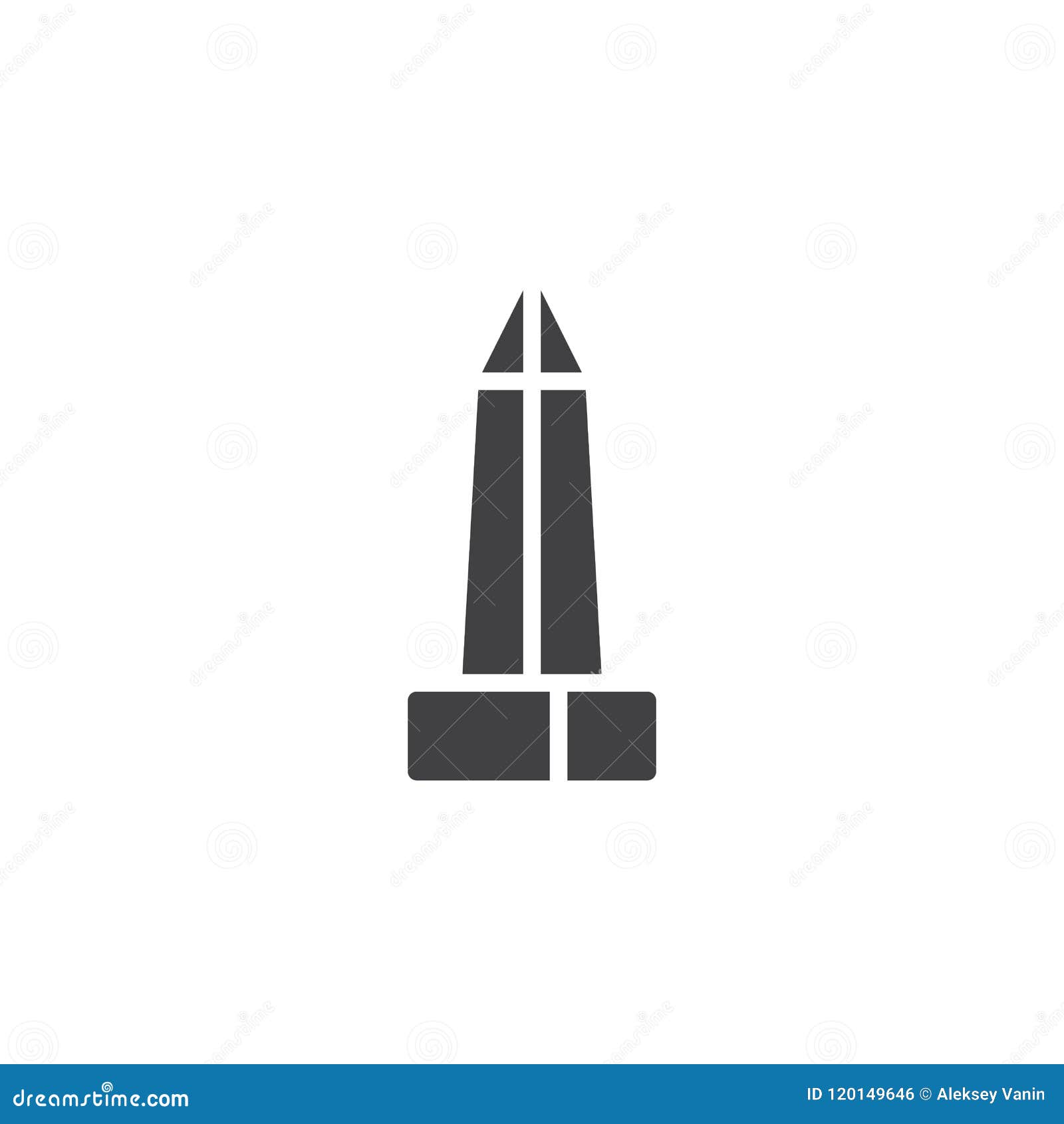 Icono Egipcio Del Vector Del Obelisco Ilustración del Vector ...