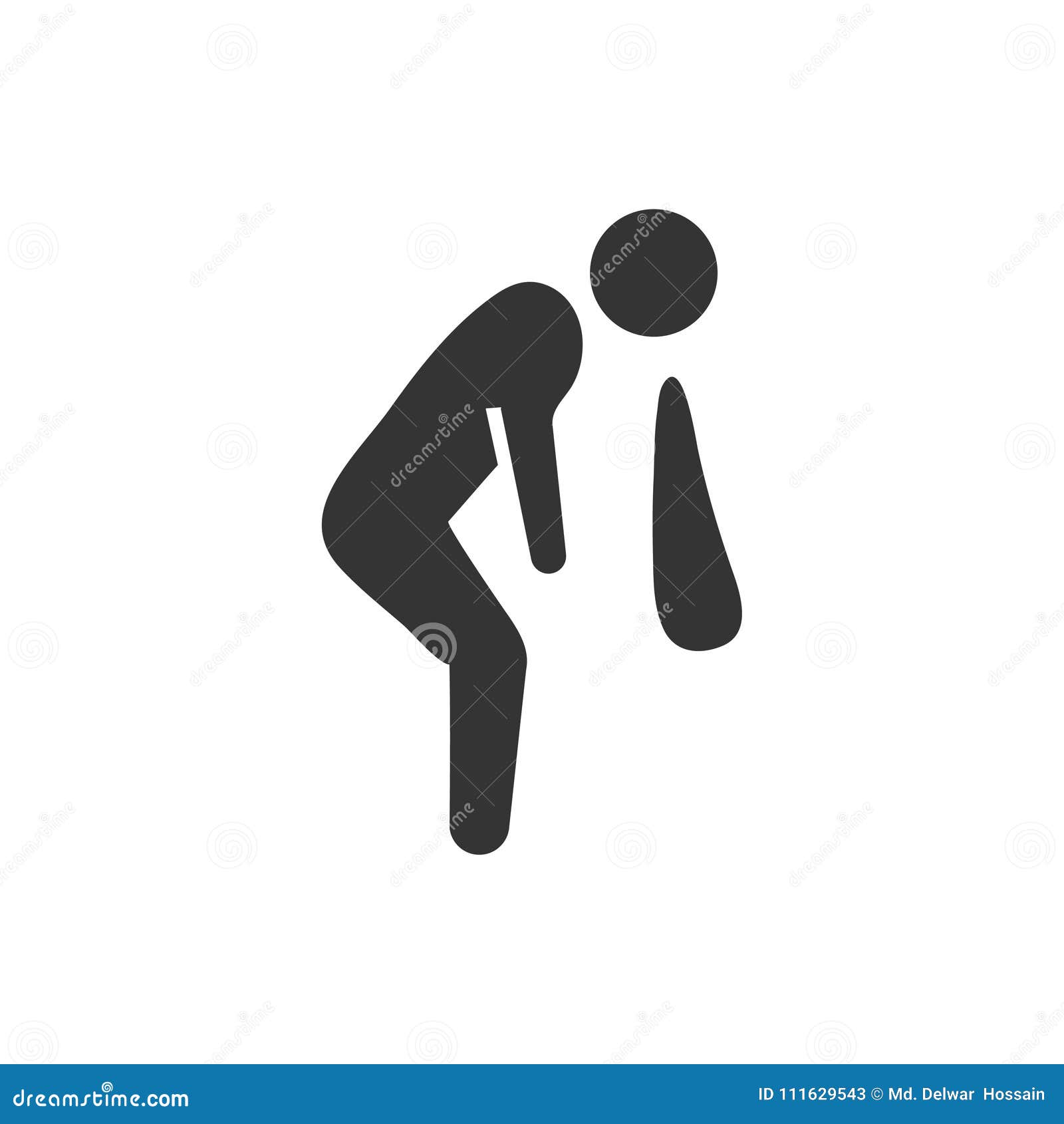 Icono el vomitar ilustración del vector. Ilustración de vector - 111629543