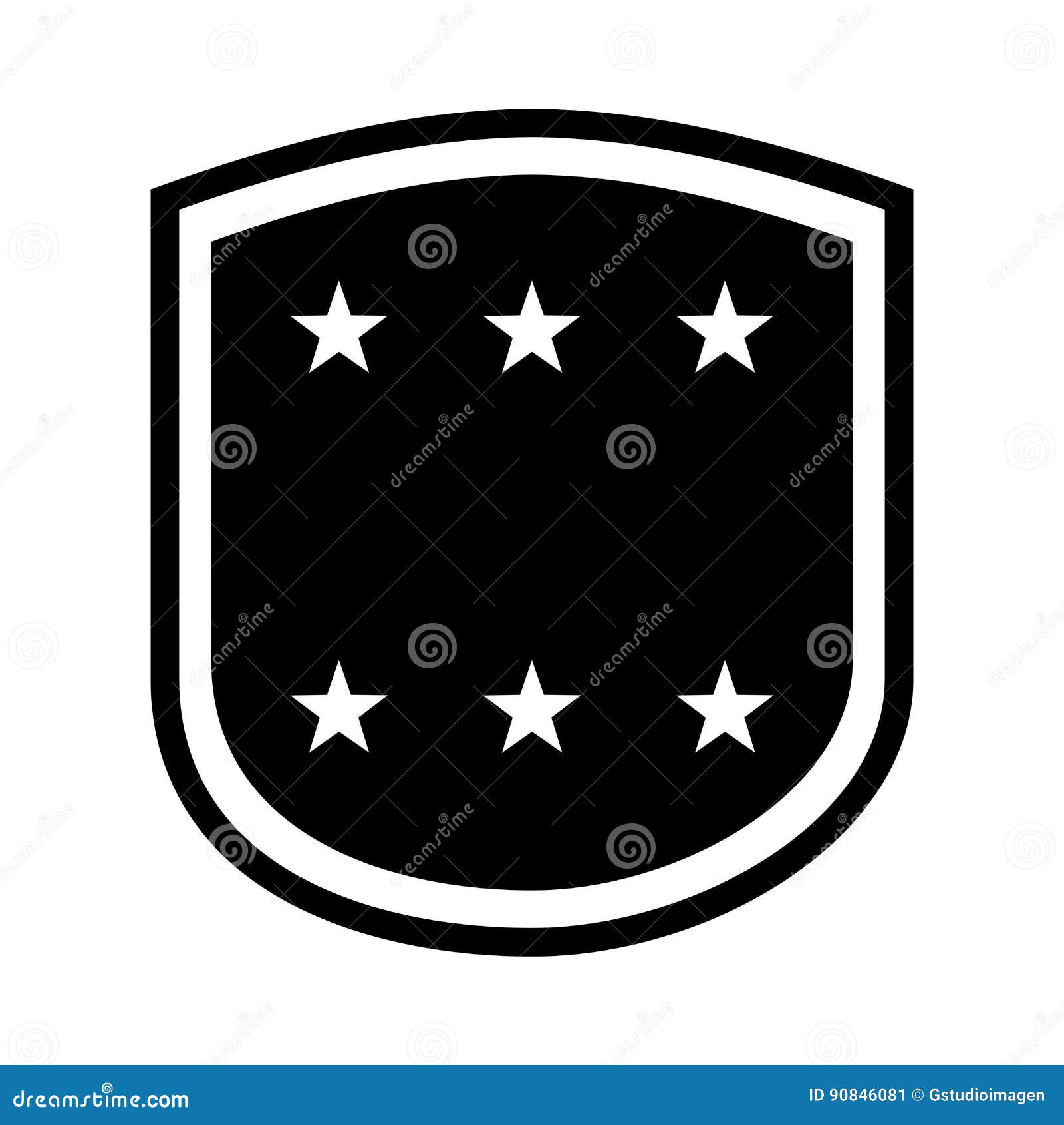 Icono Elegante Del Marco Del Escudo Ilustración del Vector ...