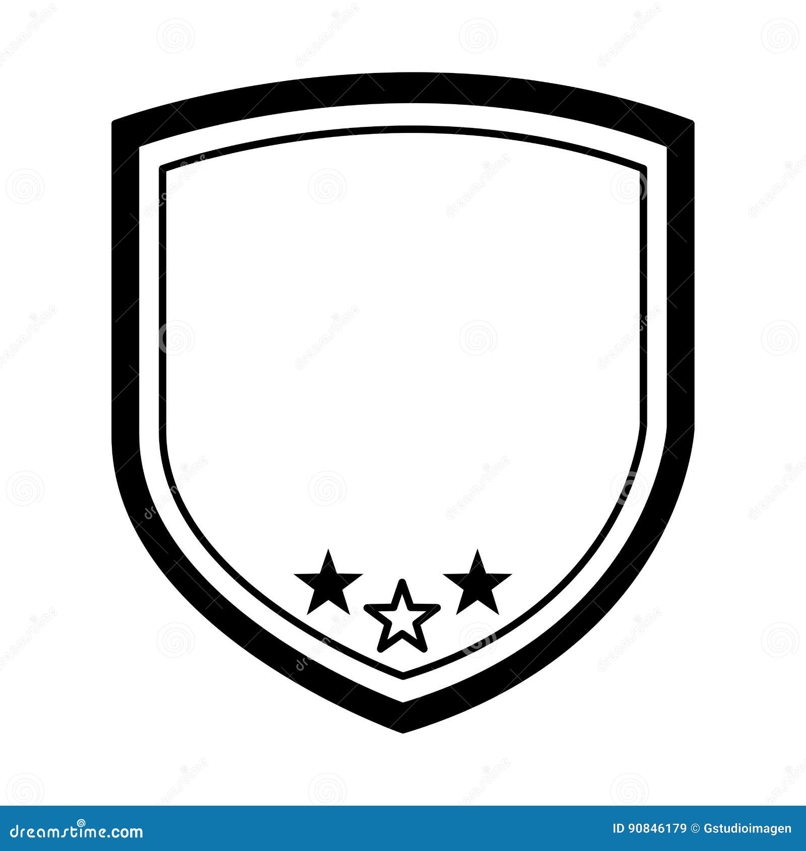 Icono Elegante Del Marco Del Escudo Ilustración del Vector ...