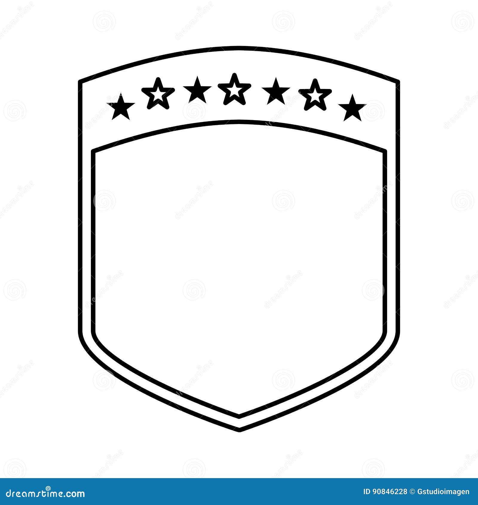 Icono Elegante Del Marco Del Escudo Ilustración del Vector ...