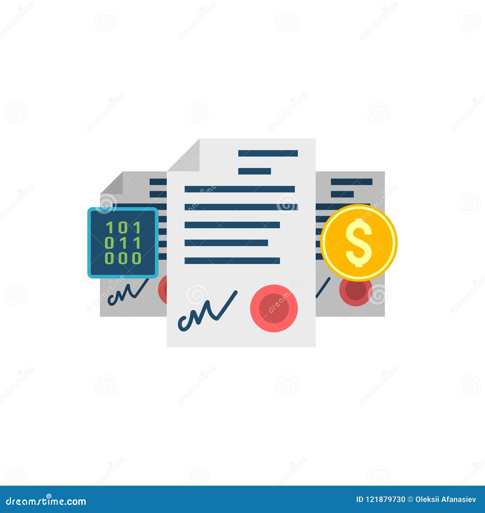 Icono Elegante Del Vector Del Concepto Del Contrato Ilustración del ...