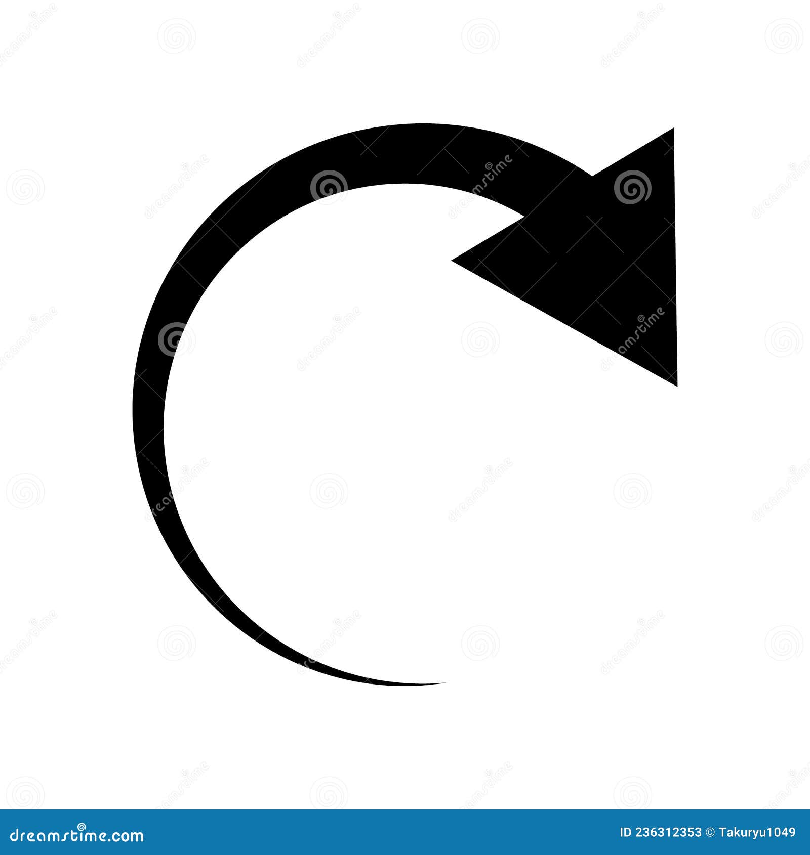 Icono En Una Flecha Curvada. Icono De Vector Simple. Ilustración del ...