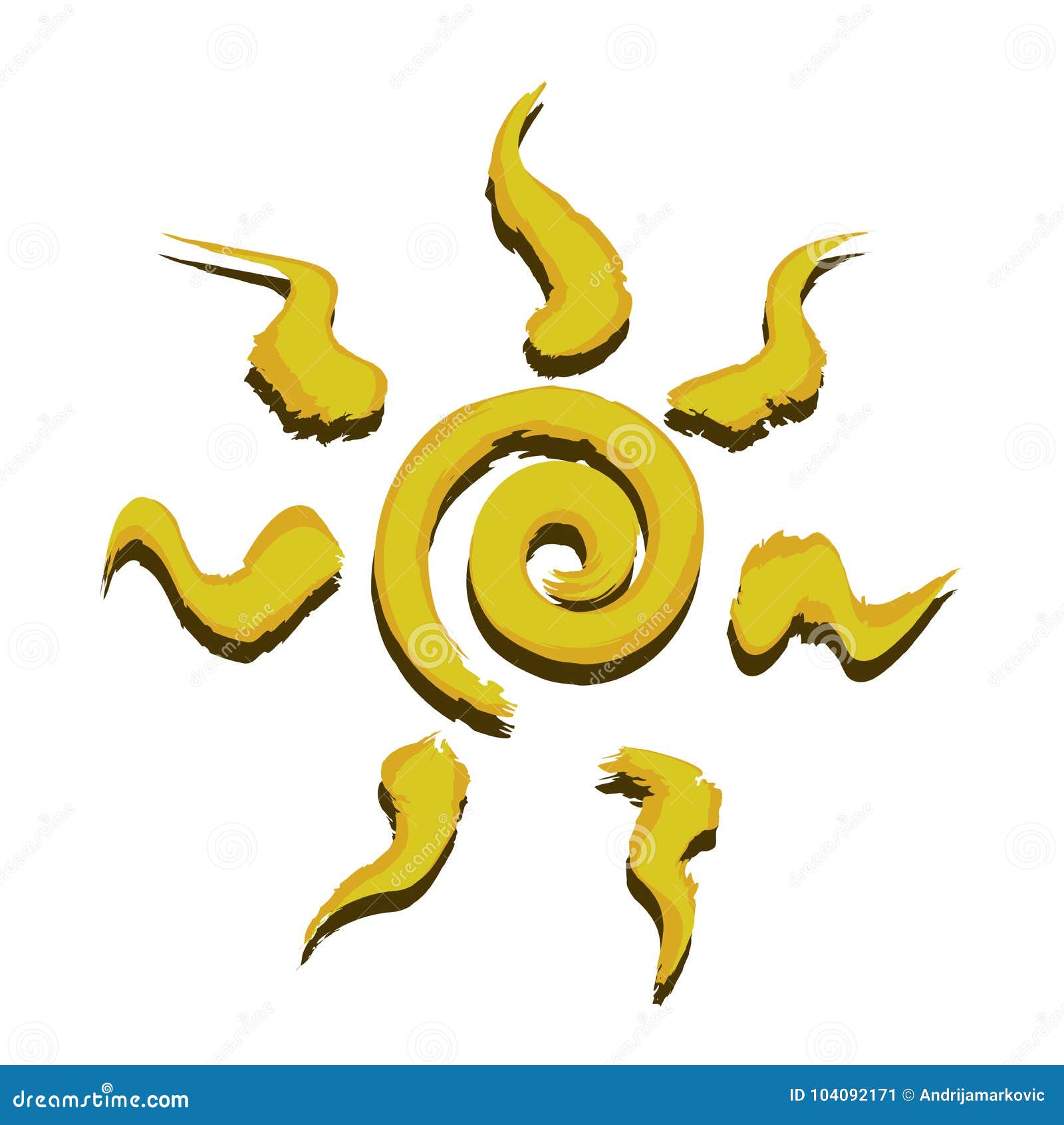Icono espiral del sol ilustración del vector. Ilustración de icono ...