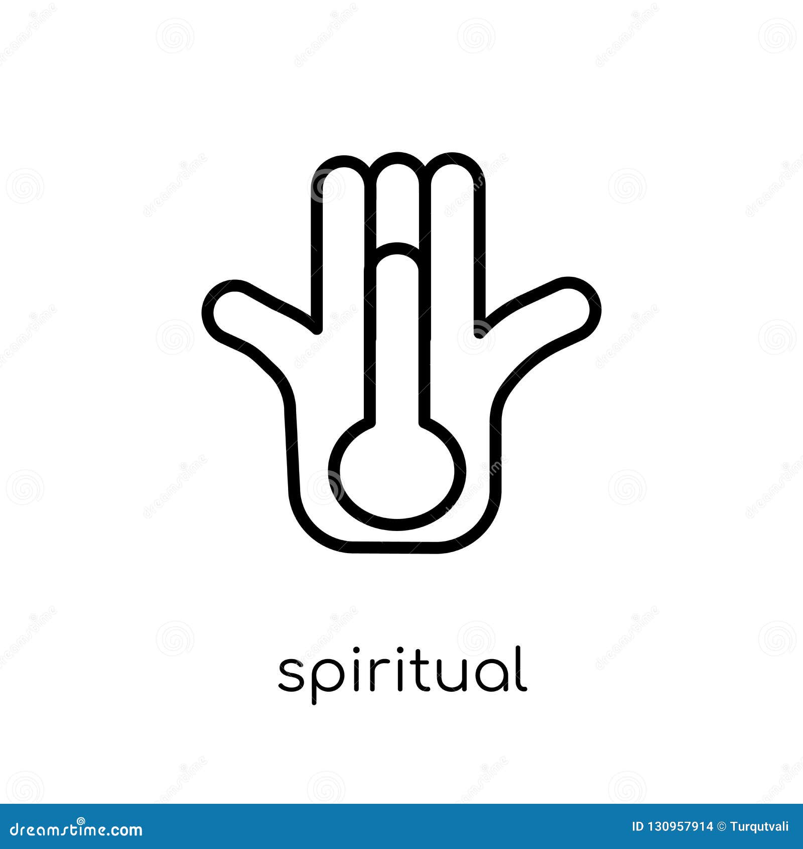 Icono Espiritual Icono Espiritual Del Vector Linear Plano Moderno De ...