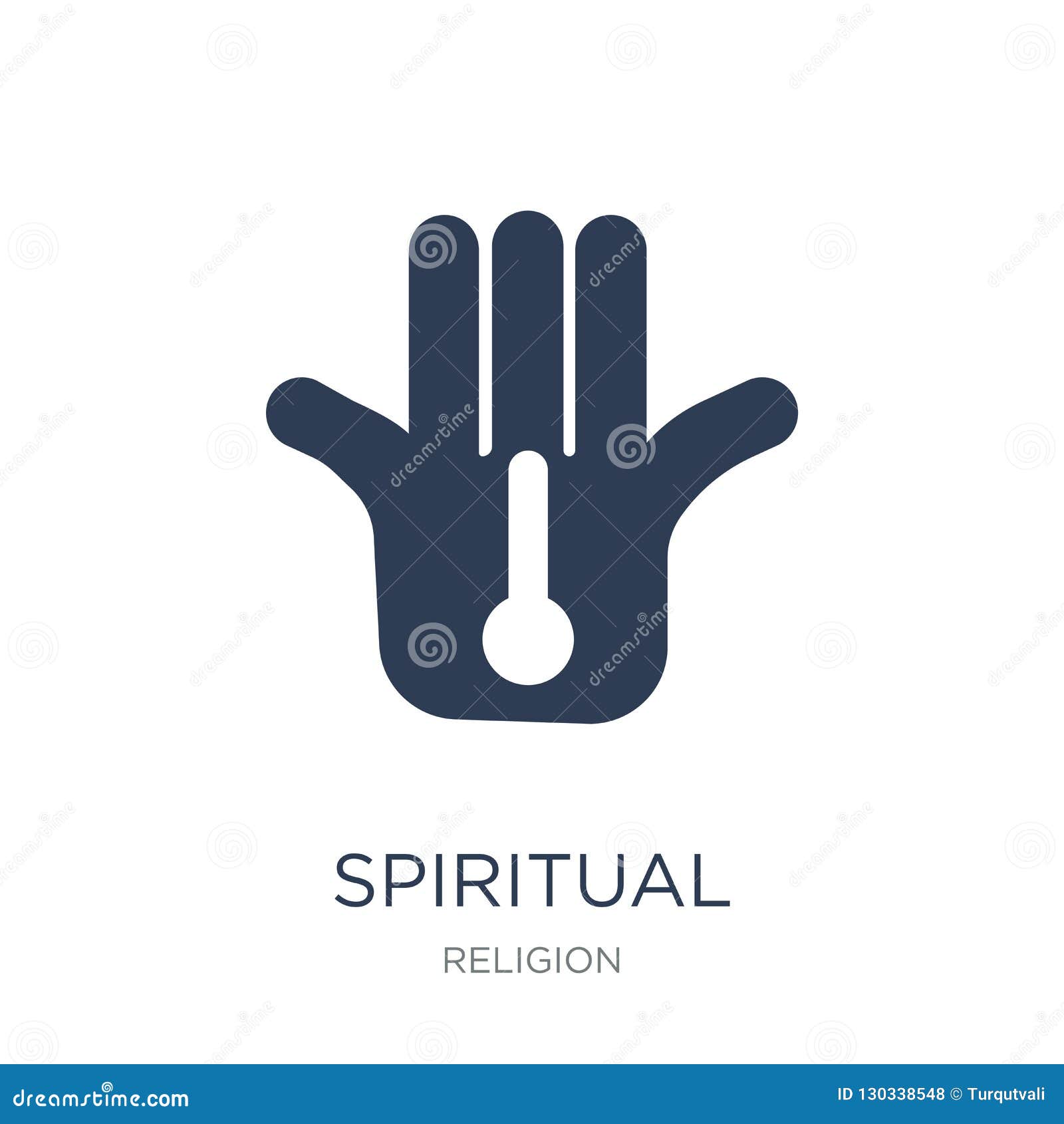 Icono Espiritual Icono Espiritual Del Vector Plano De Moda En El Backg ...