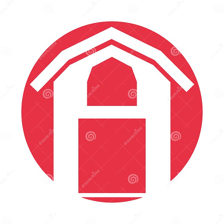 Icono Estable Del Edificio De La Granja Ilustración del Vector ...