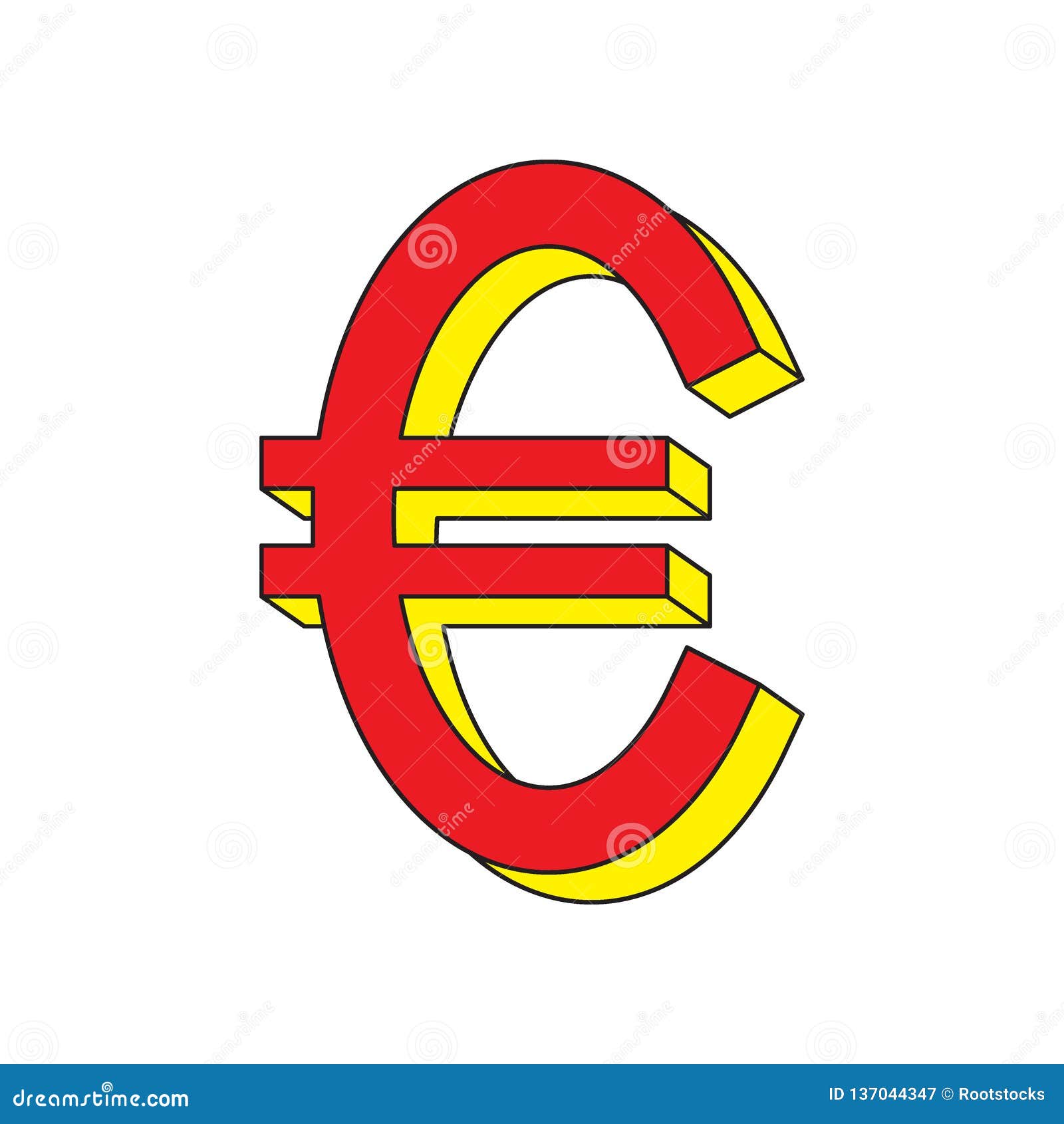 Icono euro stock de ilustración. Ilustración de insignia - 137044347