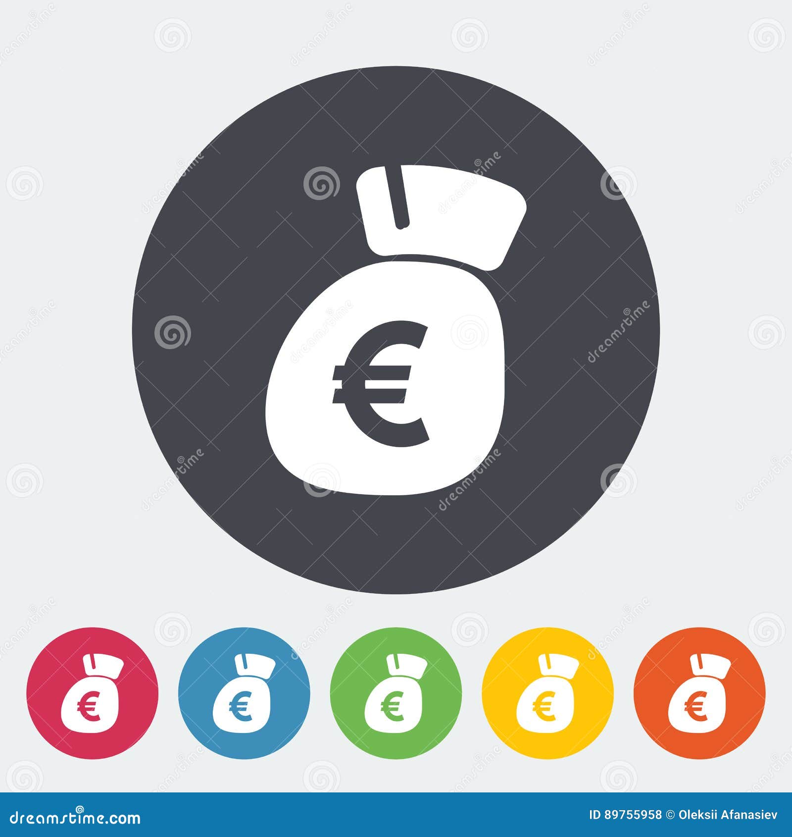 Icono euro ilustración del vector. Ilustración de plano - 89755958