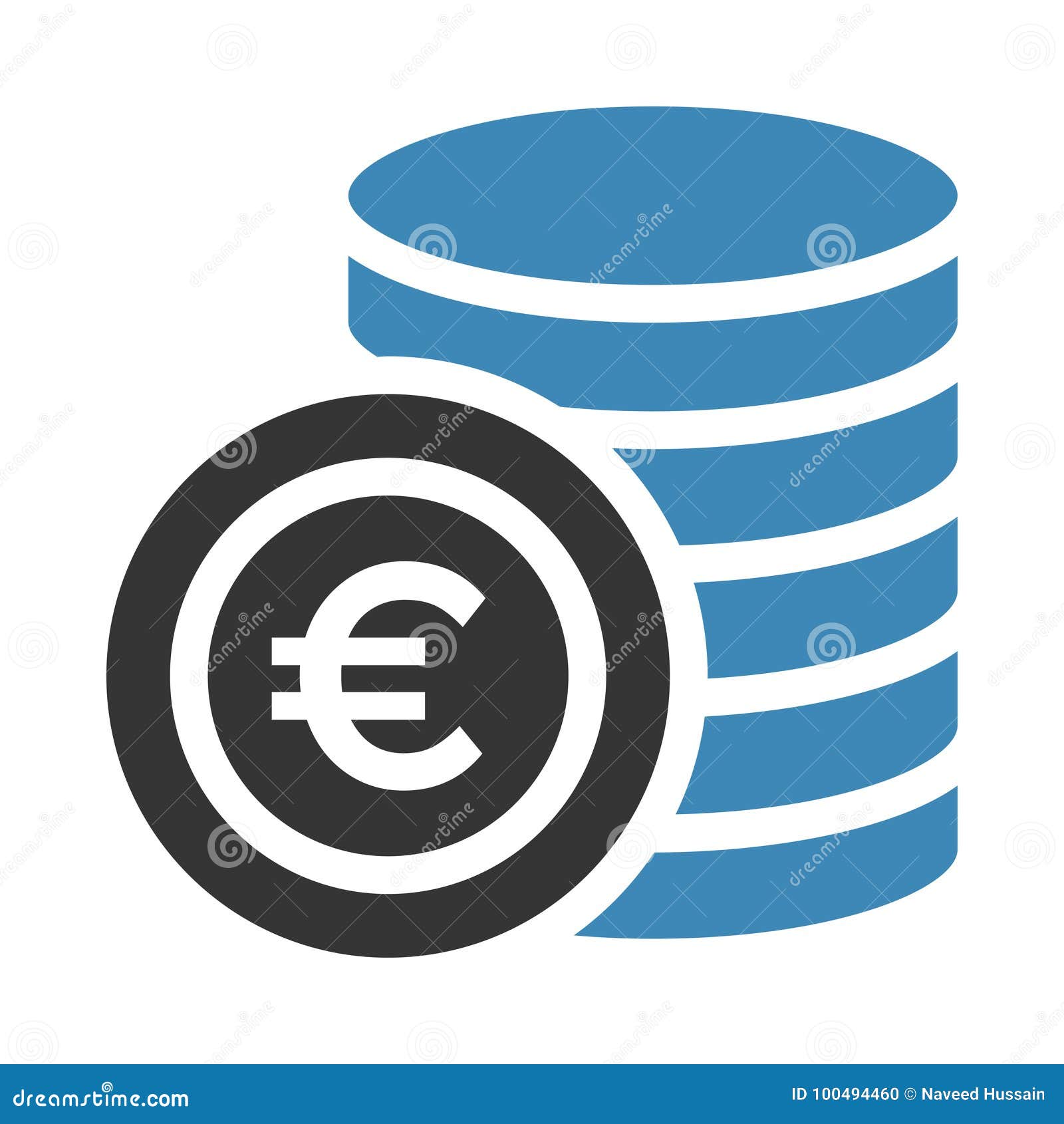 Icono euro de la moneda stock de ilustración. Ilustración de icono ...