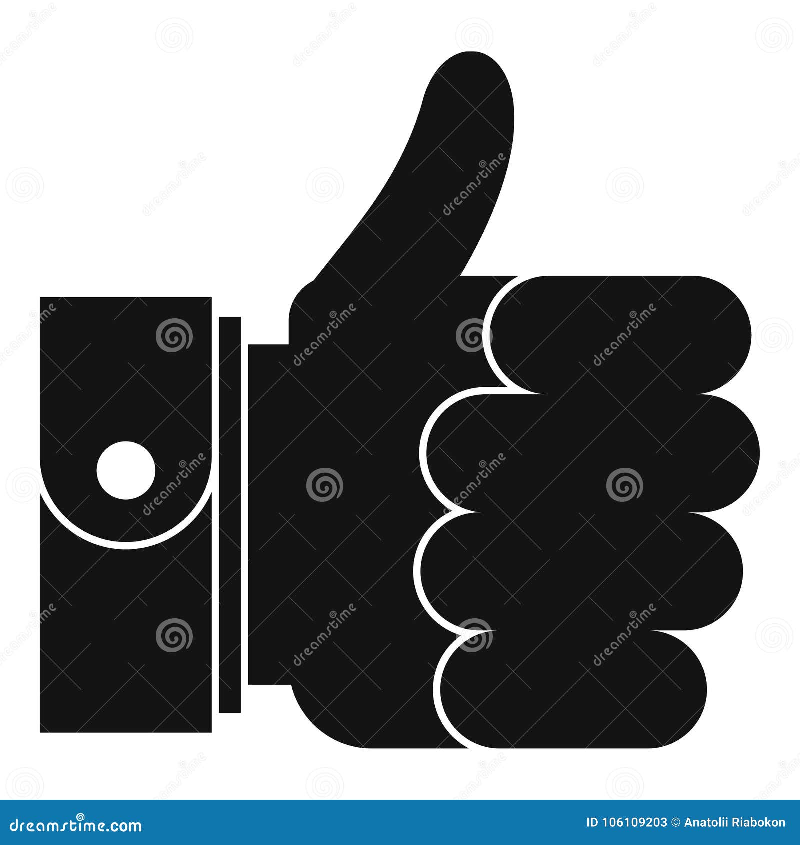 Icono Excelente De La Mano, Estilo Negro Simple Ilustración del Vector ...