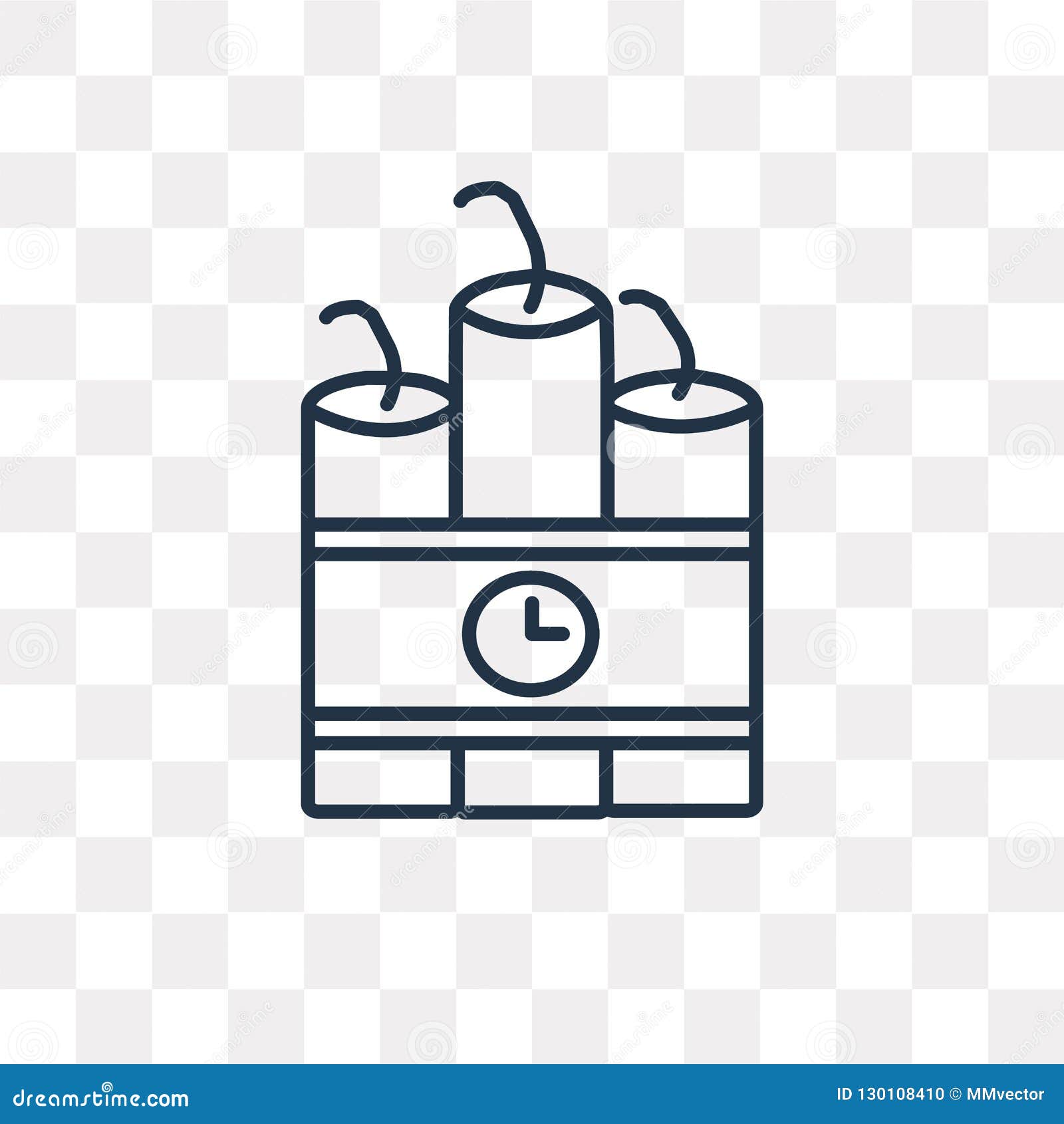 Icono Explosivo Del Vector Aislado En El Fondo Transparente, Linear ...