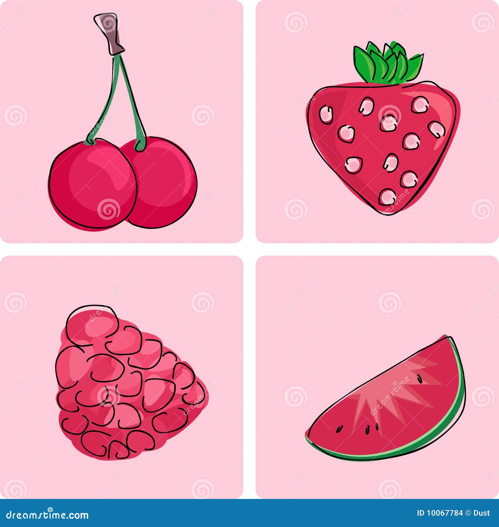 Icono Fijado - Frutas Rojas Ilustración del Vector - Ilustración de ...