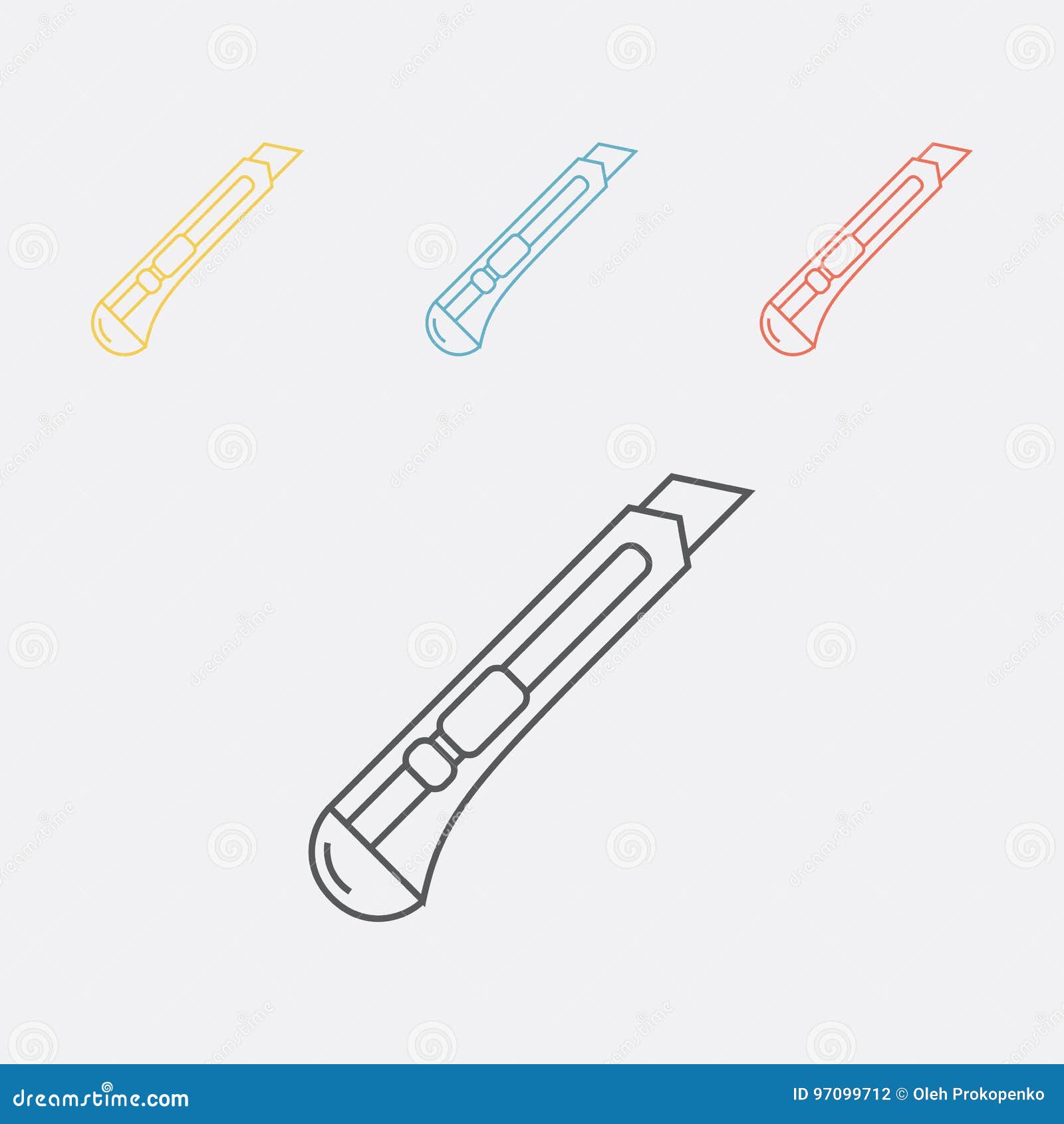 Icono Filiforme De Los Efectos De Escritorio Ilustración del Vector ...