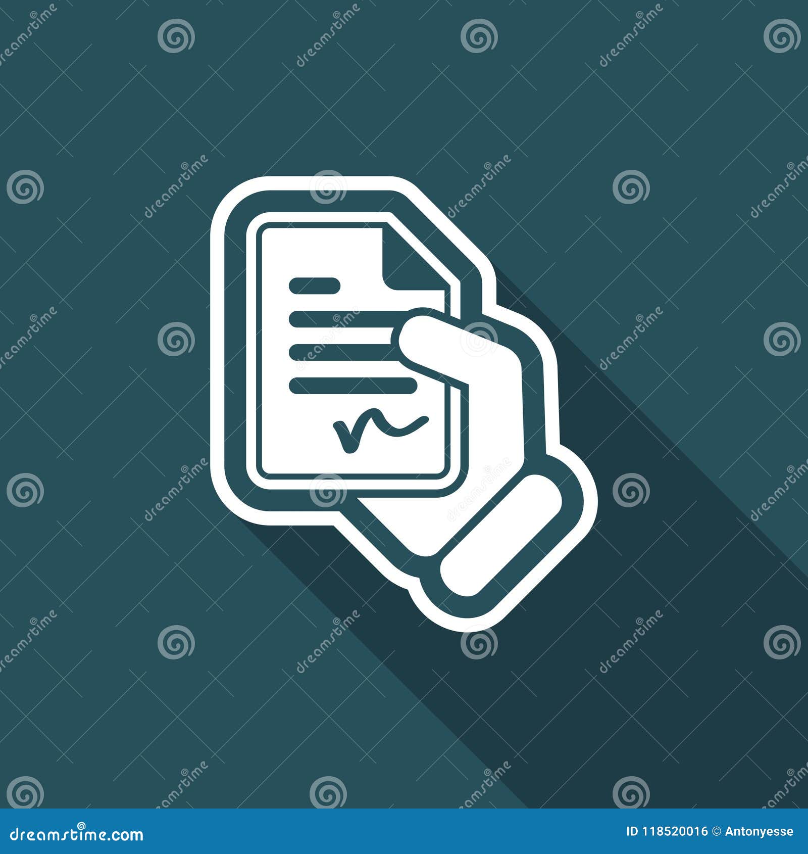 Icono firmado documento ilustración del vector. Ilustración de notarial ...