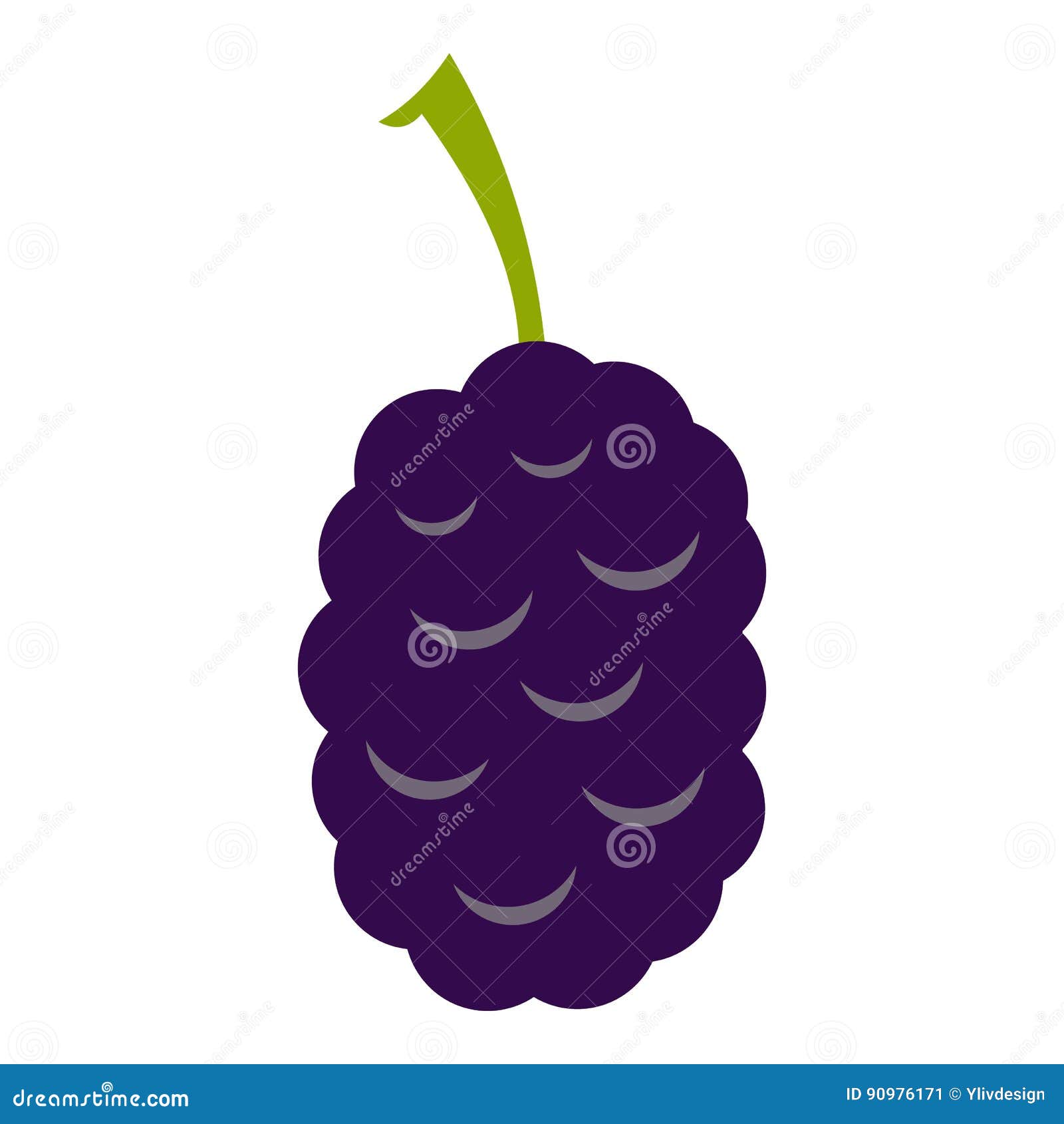 Icono fresco de la mora ilustración del vector. Ilustración de objeto ...