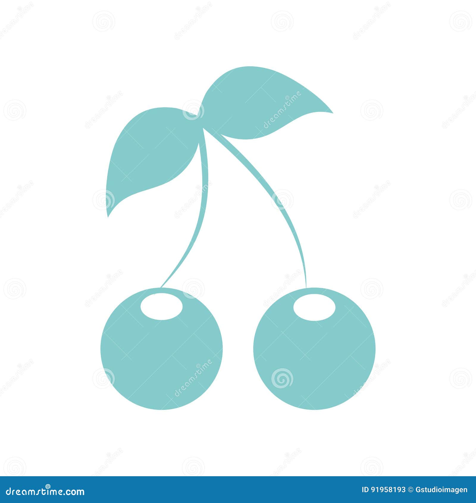 Icono Fresco De Las Frutas De Las Cerezas Ilustración del Vector ...