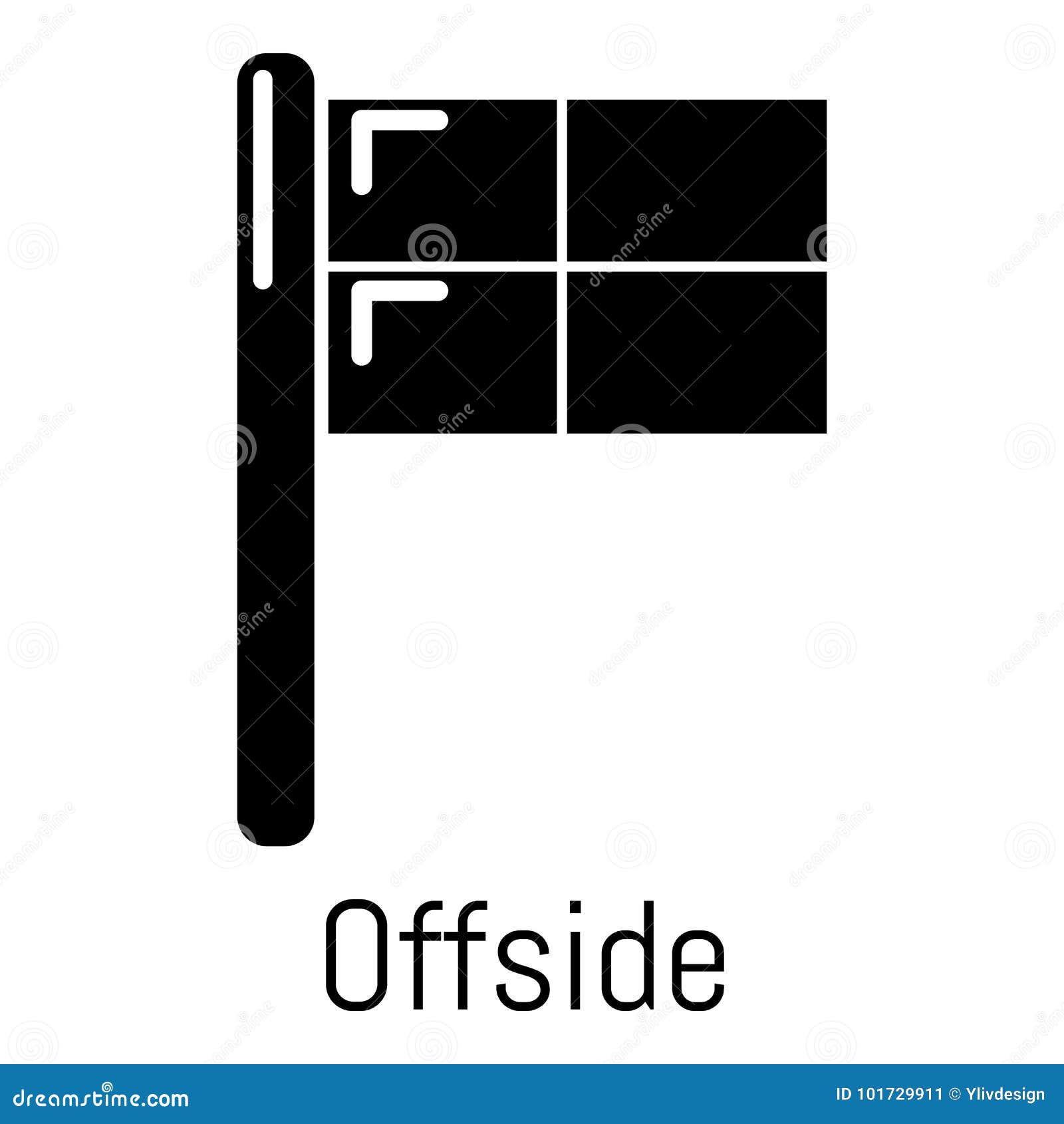 Icono Fuera De Juego, Estilo Negro Simple Ilustración del Vector ...