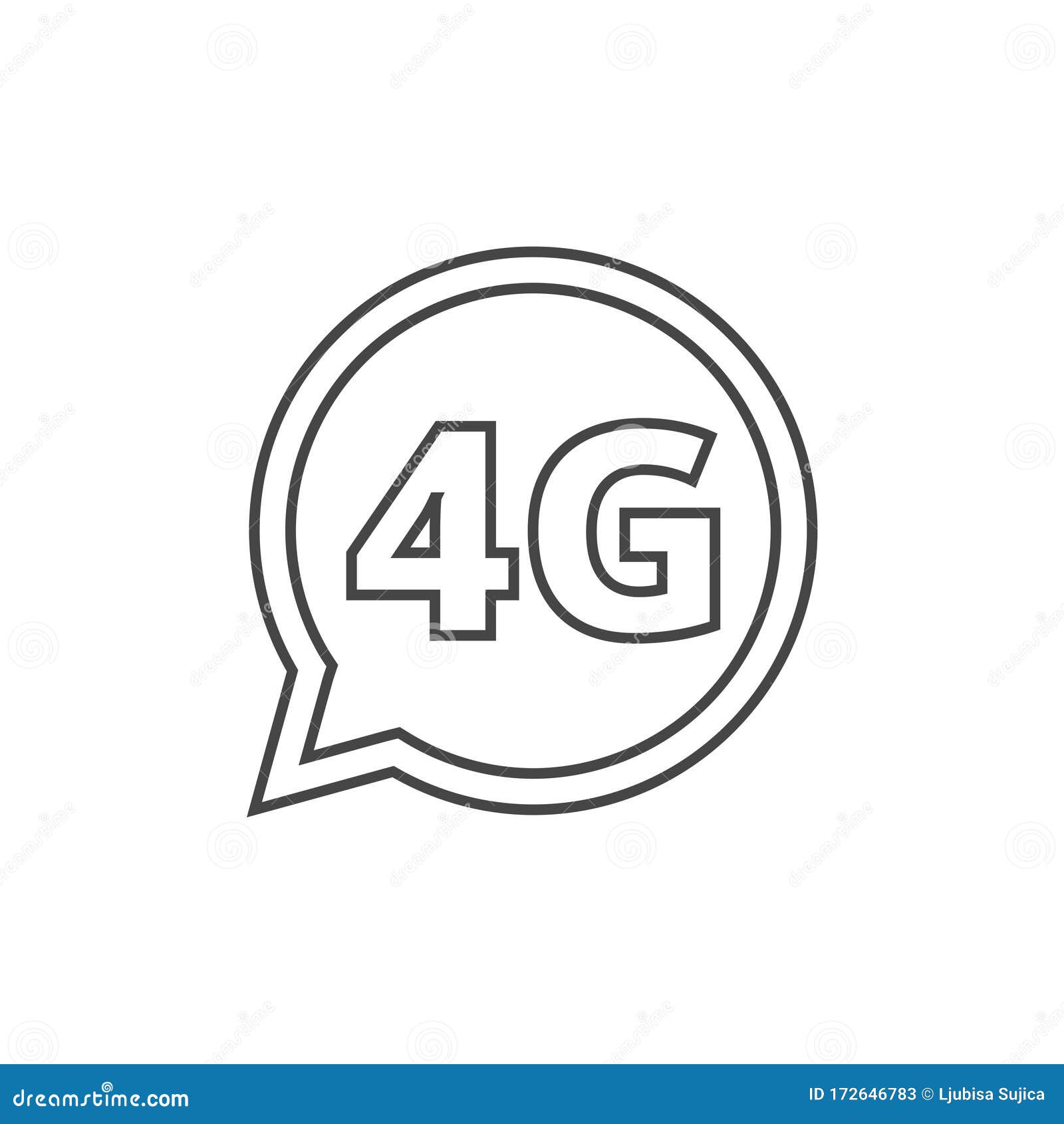 Icono 4G, icono de red 4g ilustración del vector. Ilustración de ...