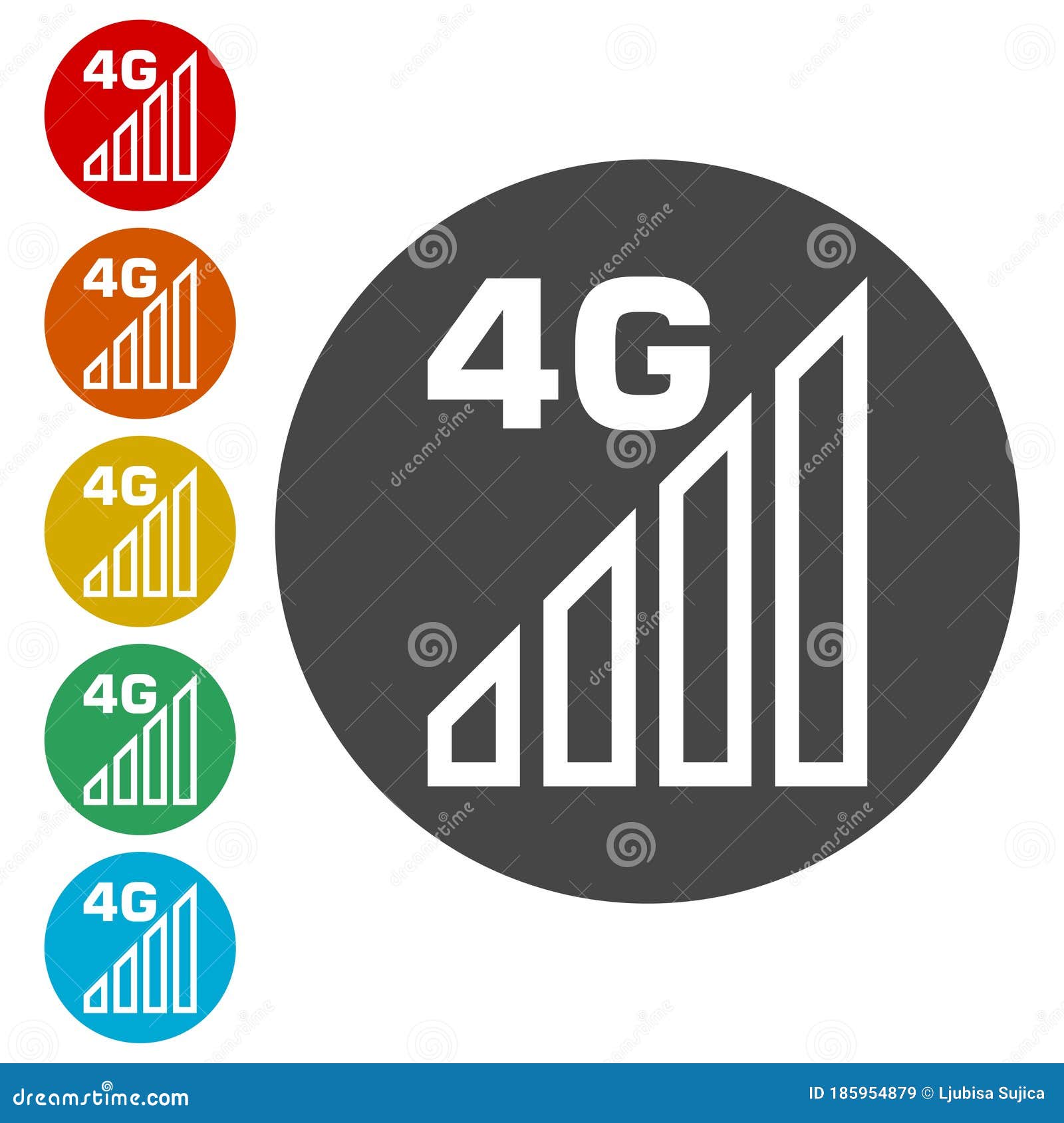 Icono 4g icono de red 4g ilustración del vector. Ilustración de blanco ...