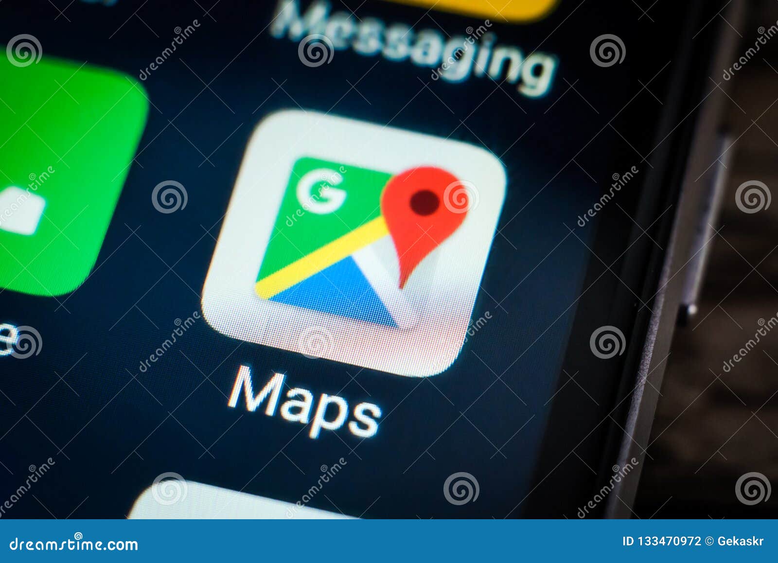 Icono Google Maps del uso fotografía editorial. Imagen de contacto ...