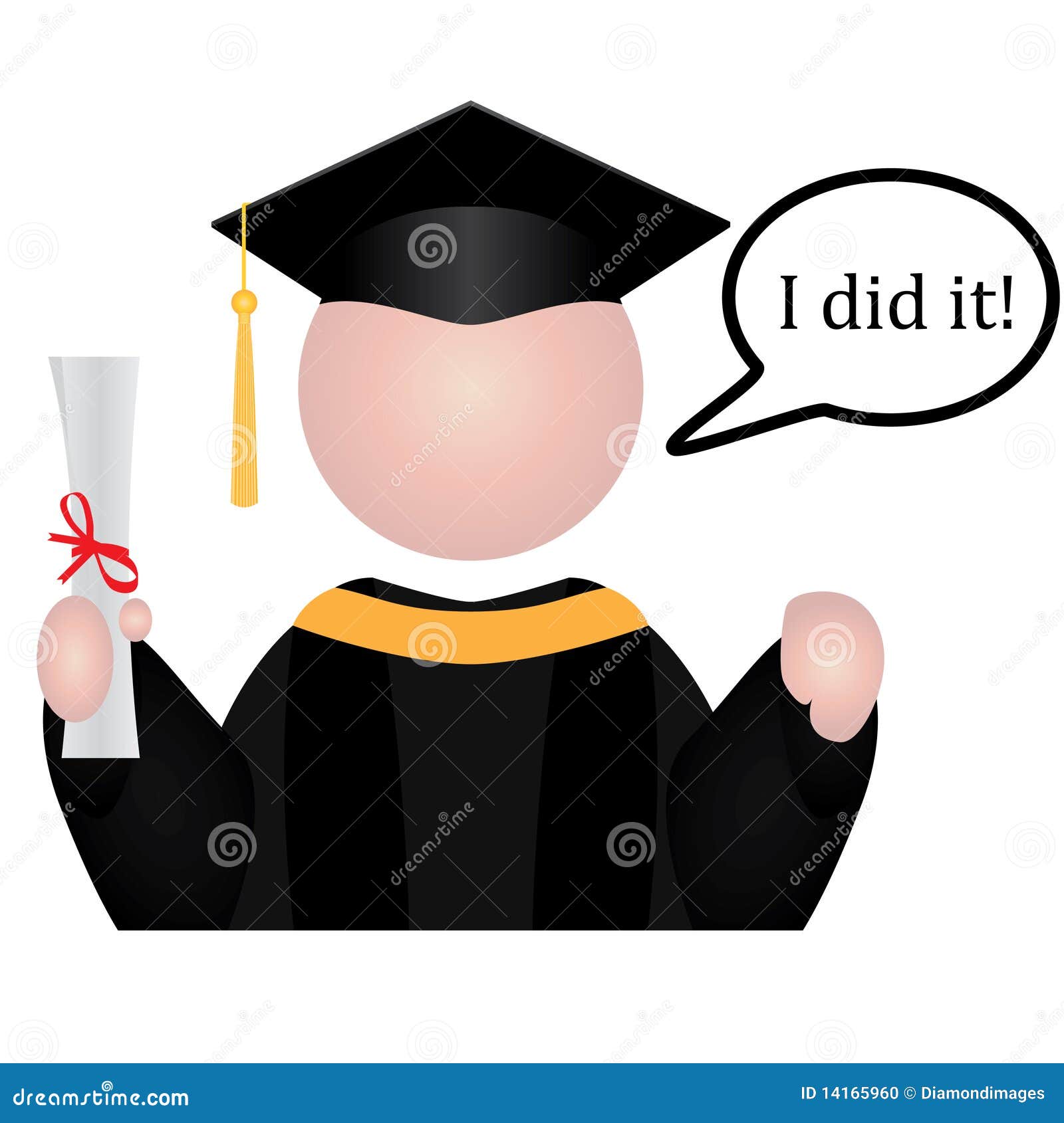 Icono graduado feliz ilustración del vector. Ilustración de universidad ...