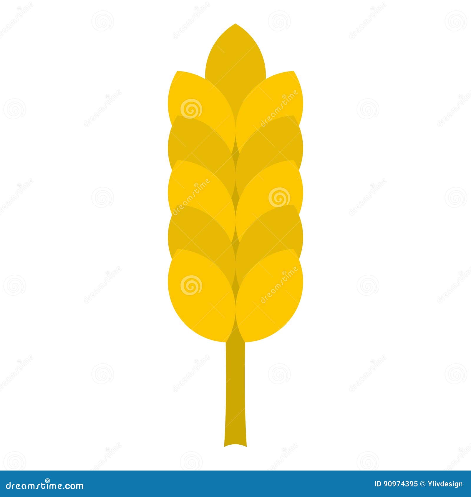 Icono Grande De La Espiga Aislado Ilustración del Vector - Ilustración ...