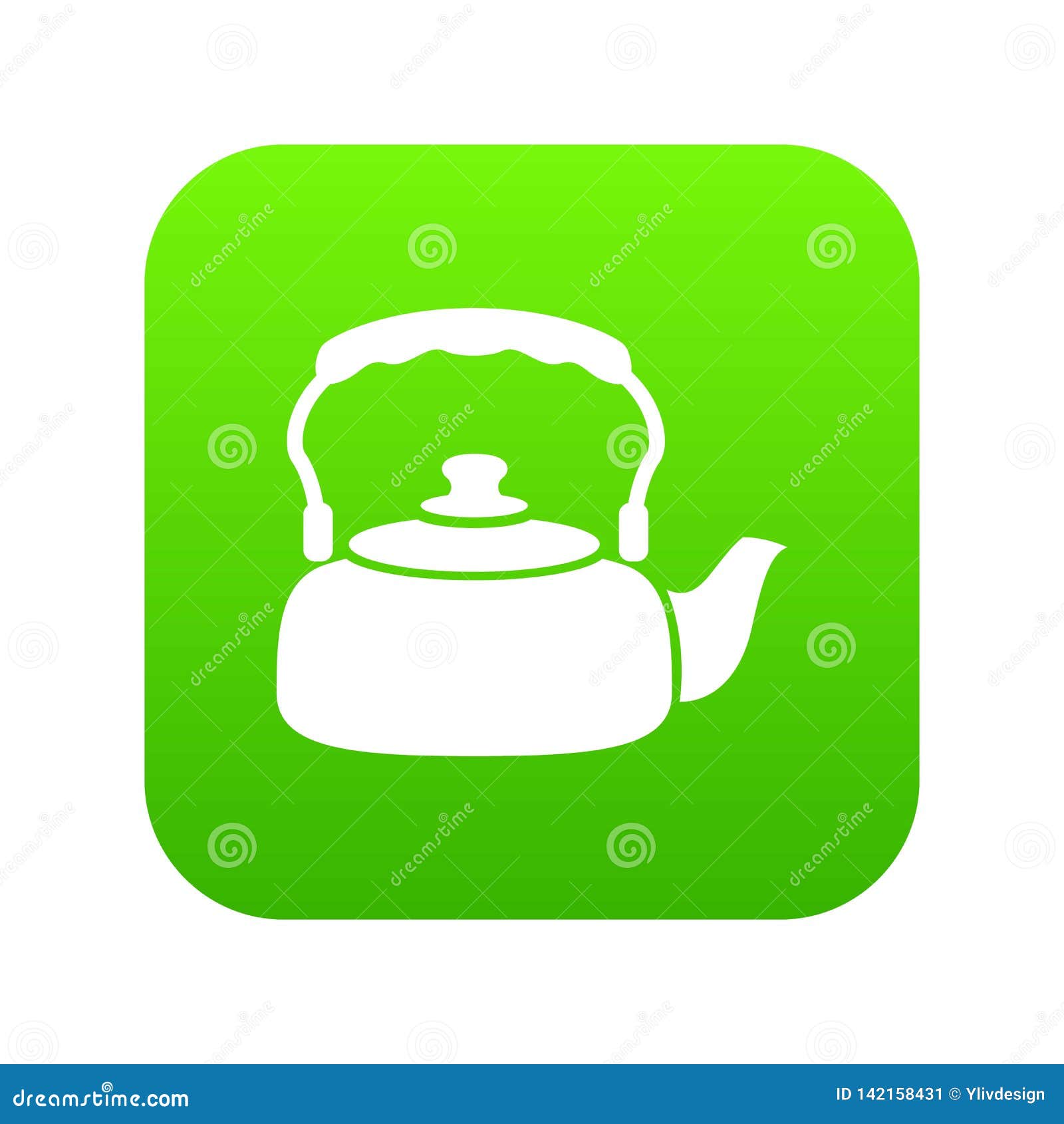 Icono Grande De La Tetera, Estilo Simple Ilustración del Vector ...