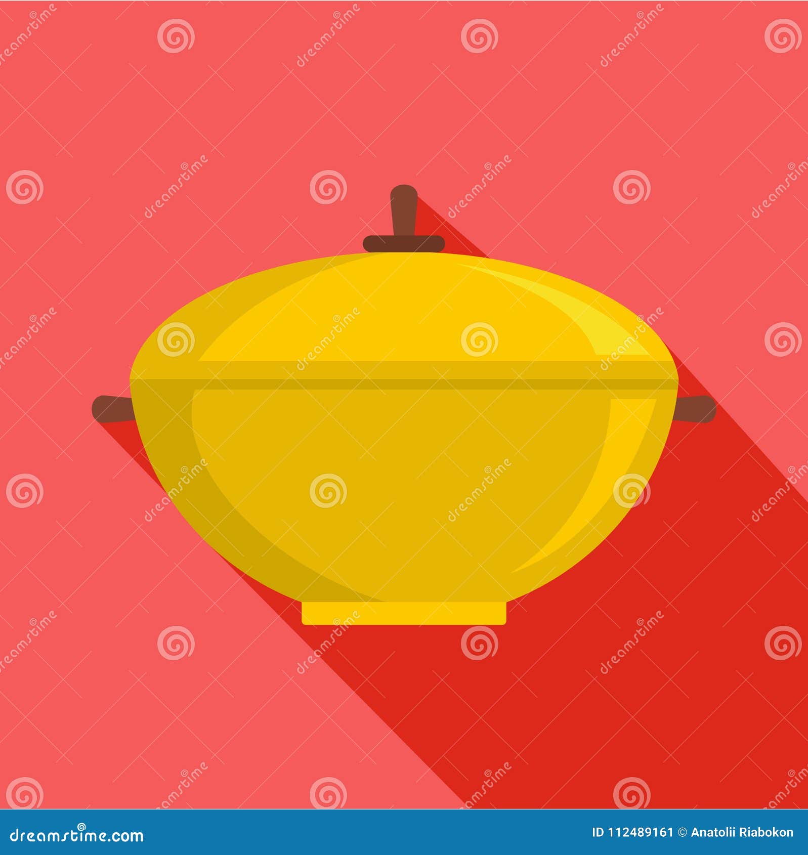 Icono Grande Del Cazo, Estilo Plano Ilustración del Vector ...