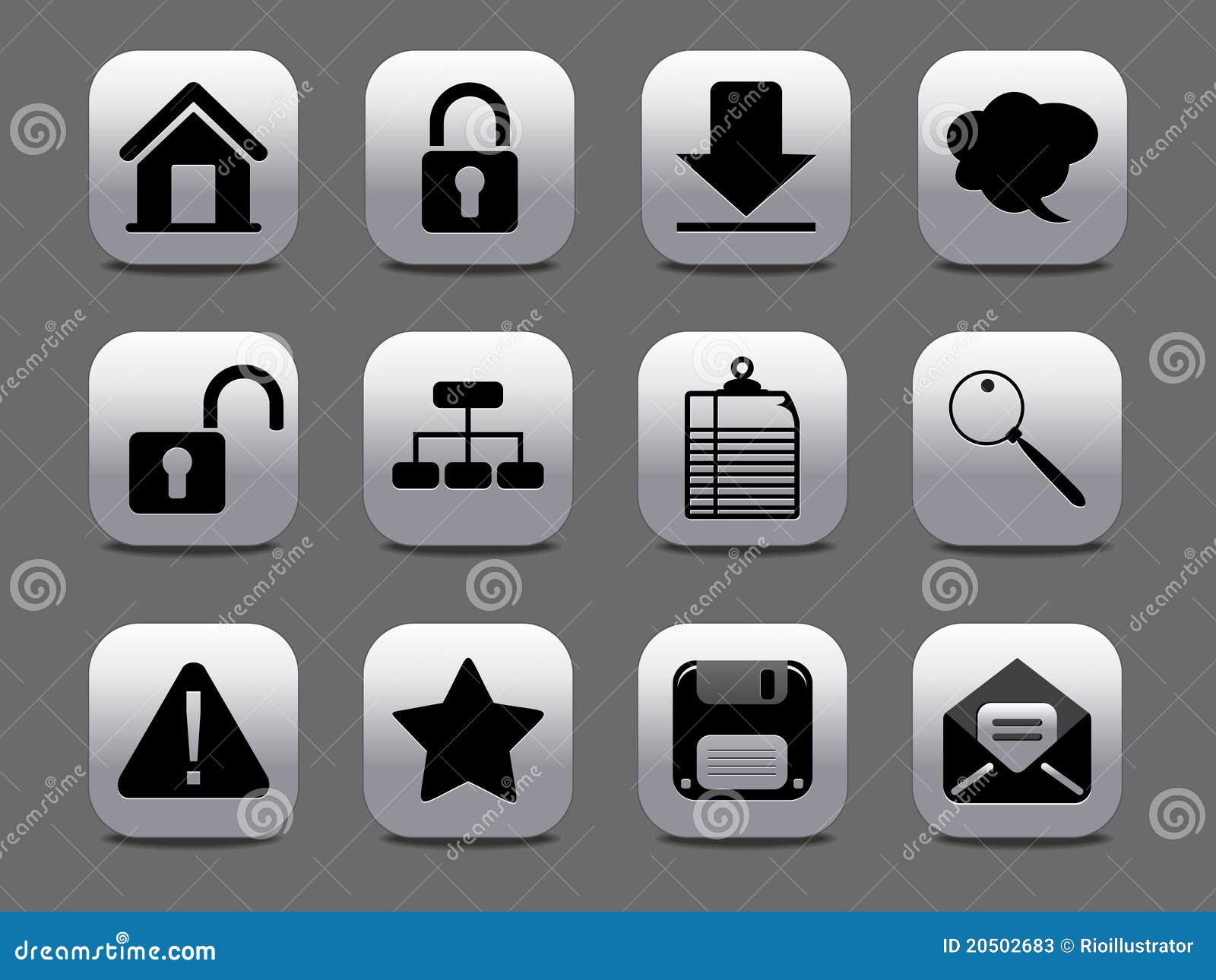 Icono Gris Y Negro Abstracto Del Web Ilustración del Vector ...