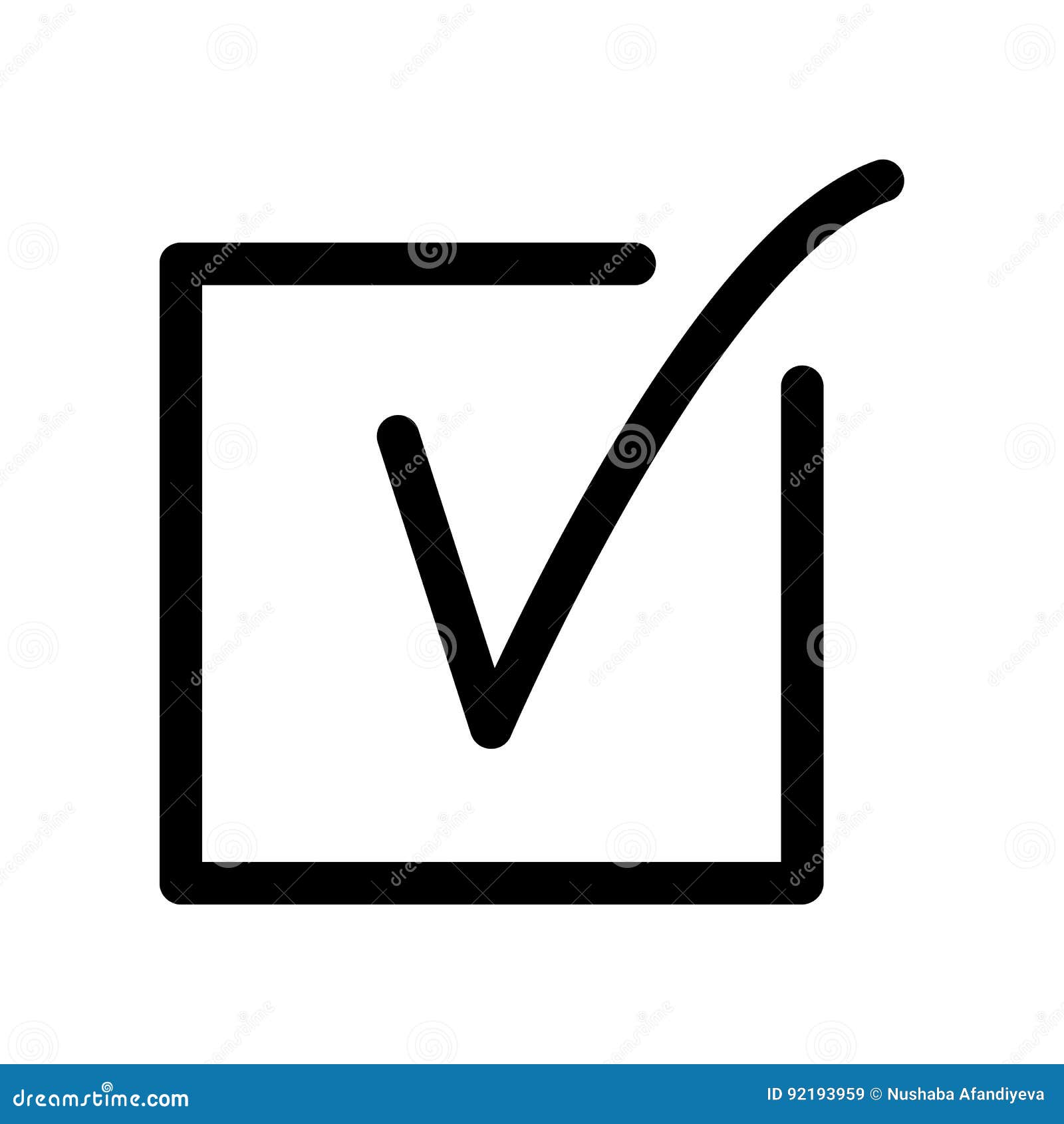 Icono hecho ilustración del vector. Ilustración de correcto - 92193959