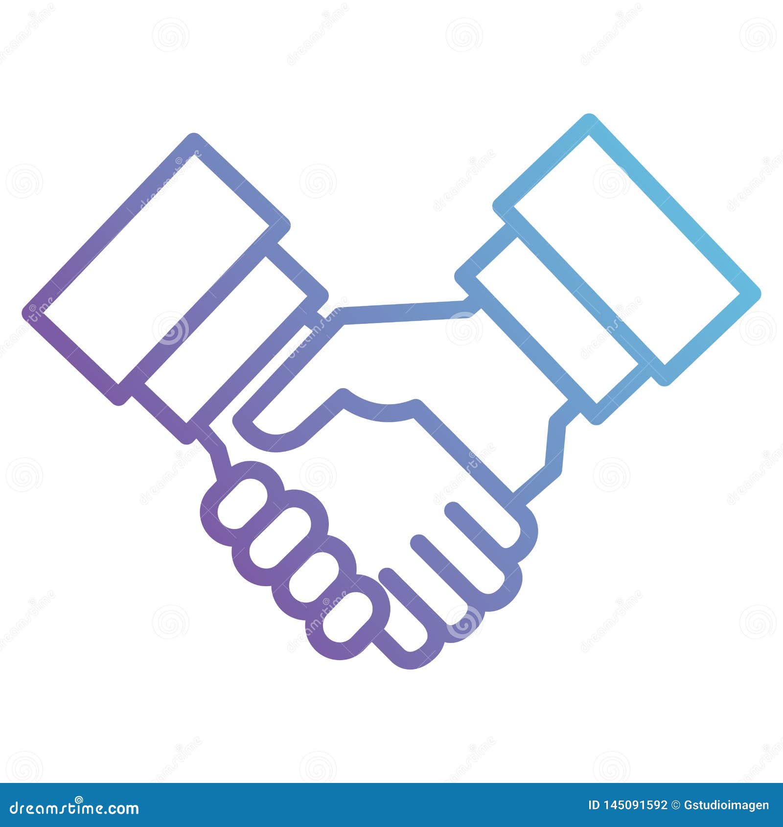 Icono Hecho Manos Del Trato Ilustración del Vector - Ilustración de ...