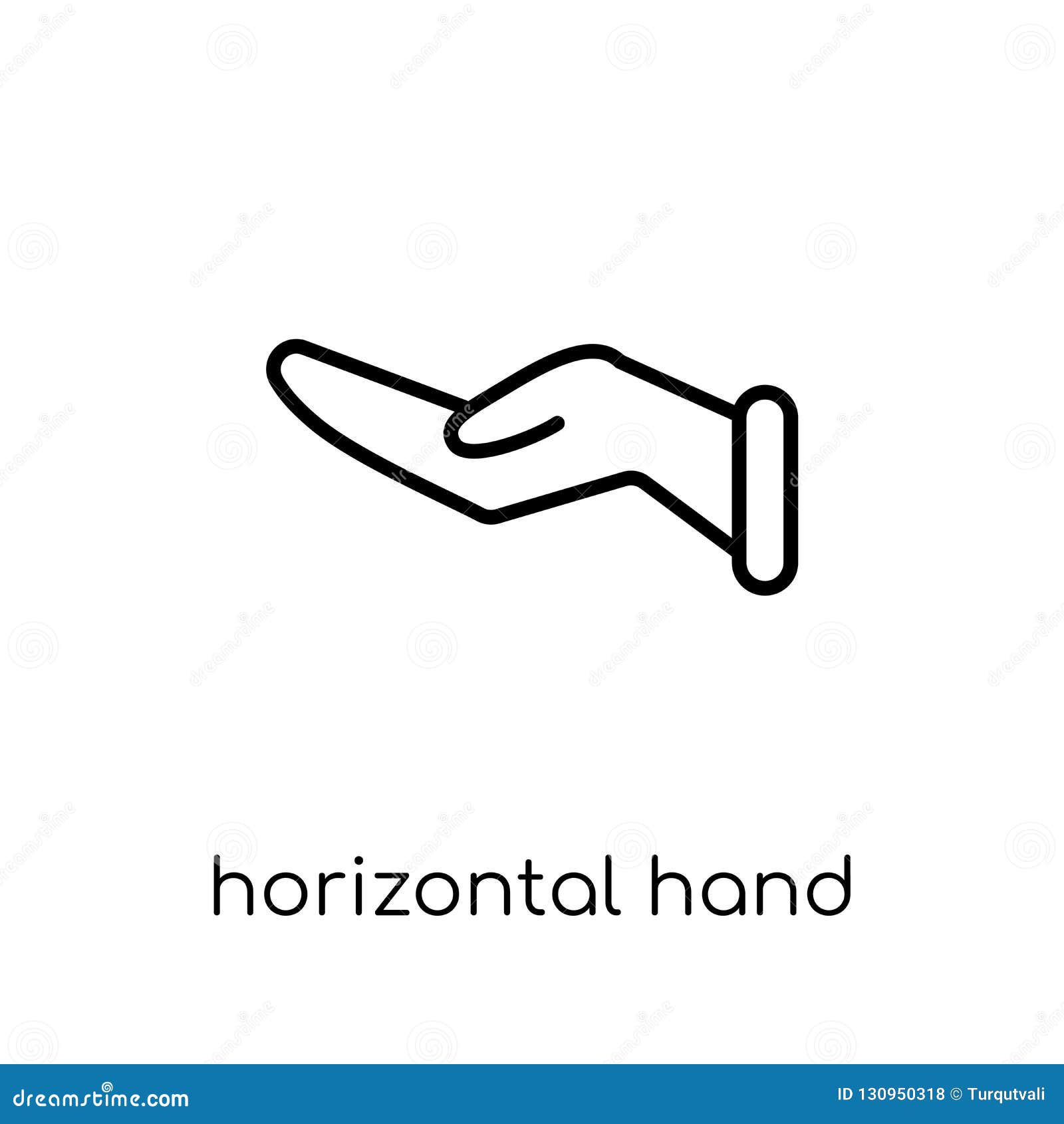 Icono Horizontal De La Mano Vector Linear Plano Moderno De Moda ...
