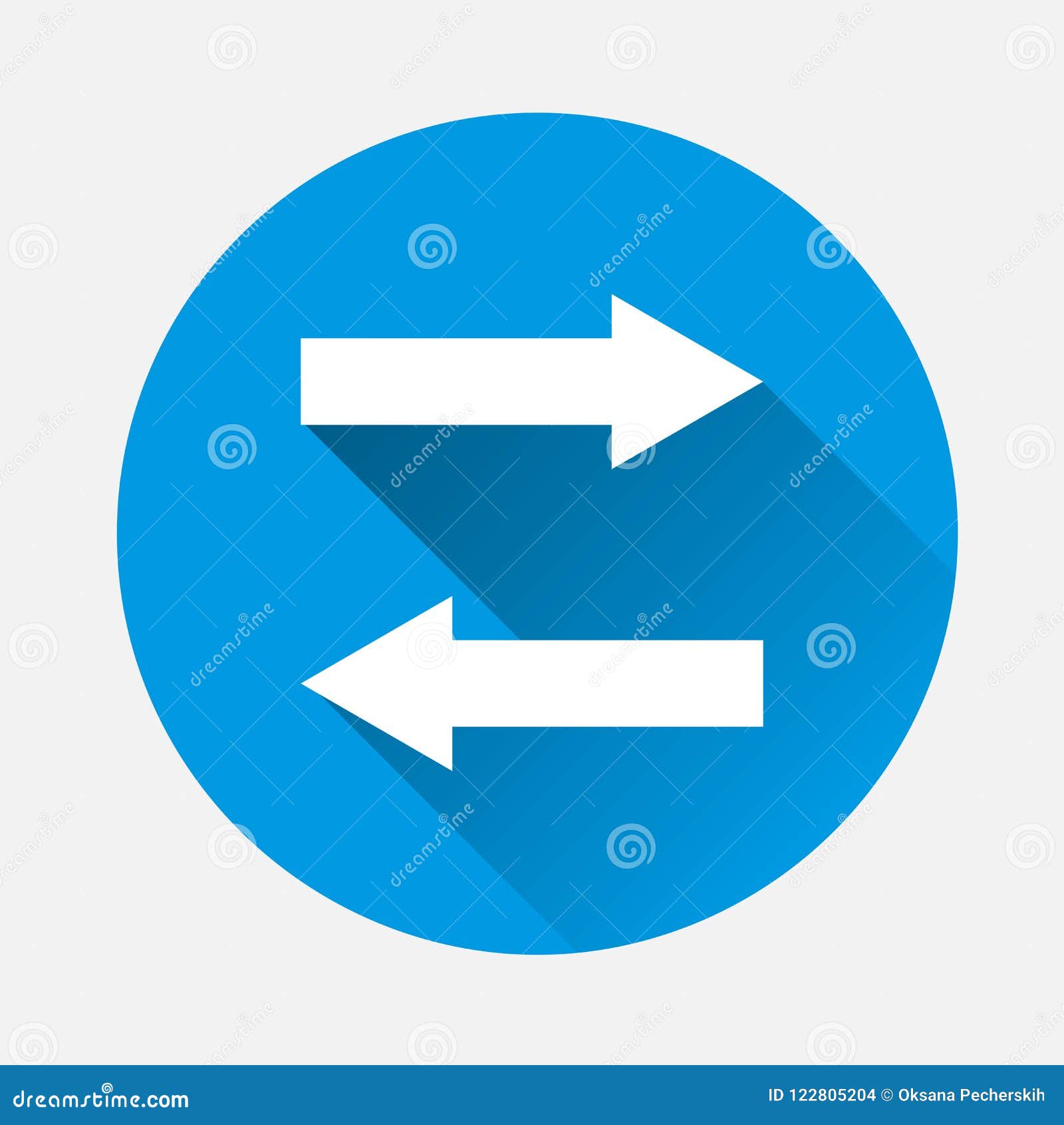 Icono Horizontal Del Vector De Las Flechas Símbolo Del Intercambio Y ...