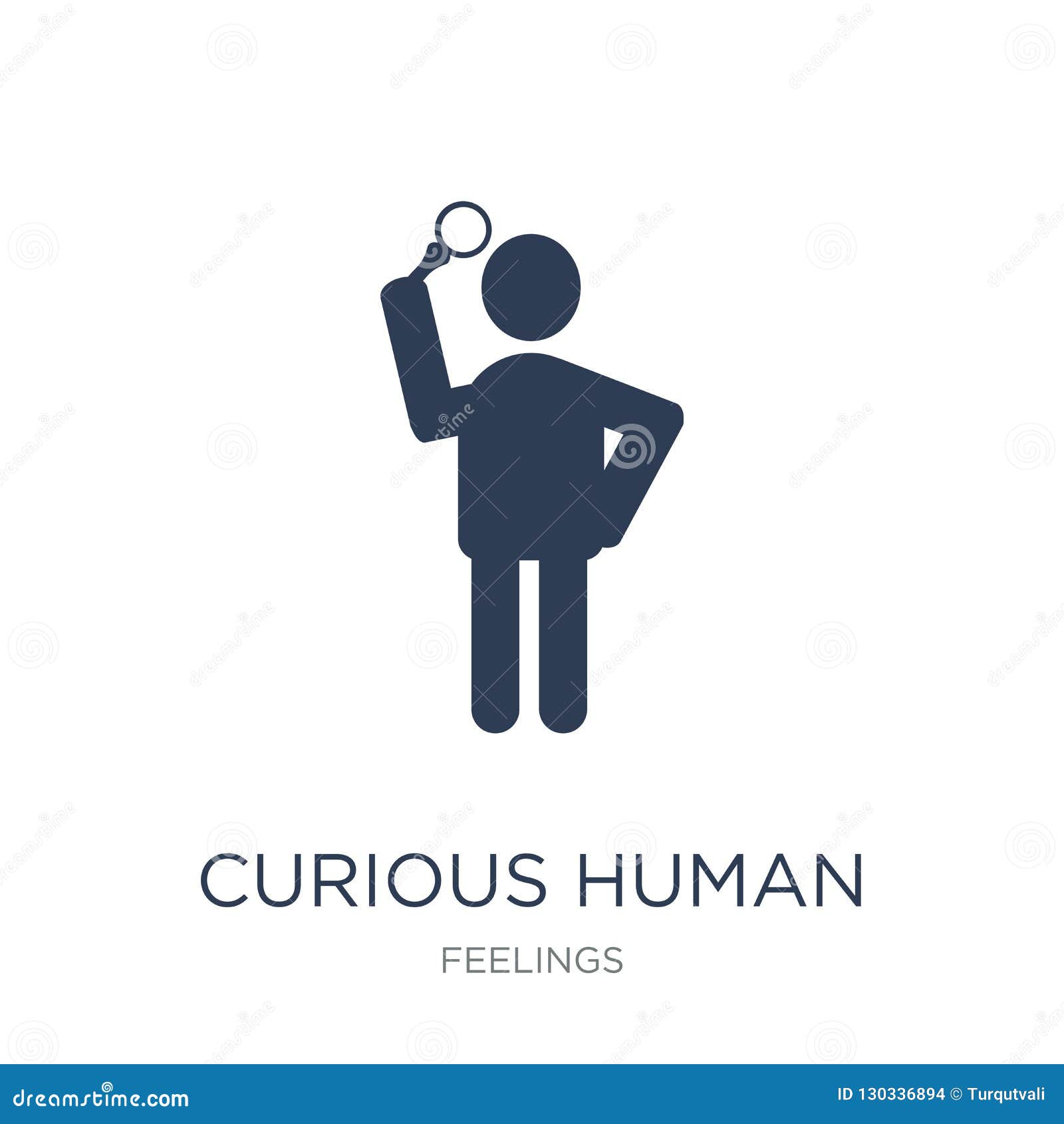 Icono Humano Curioso Icono Humano Curioso Del Vector Plano De Moda En ...