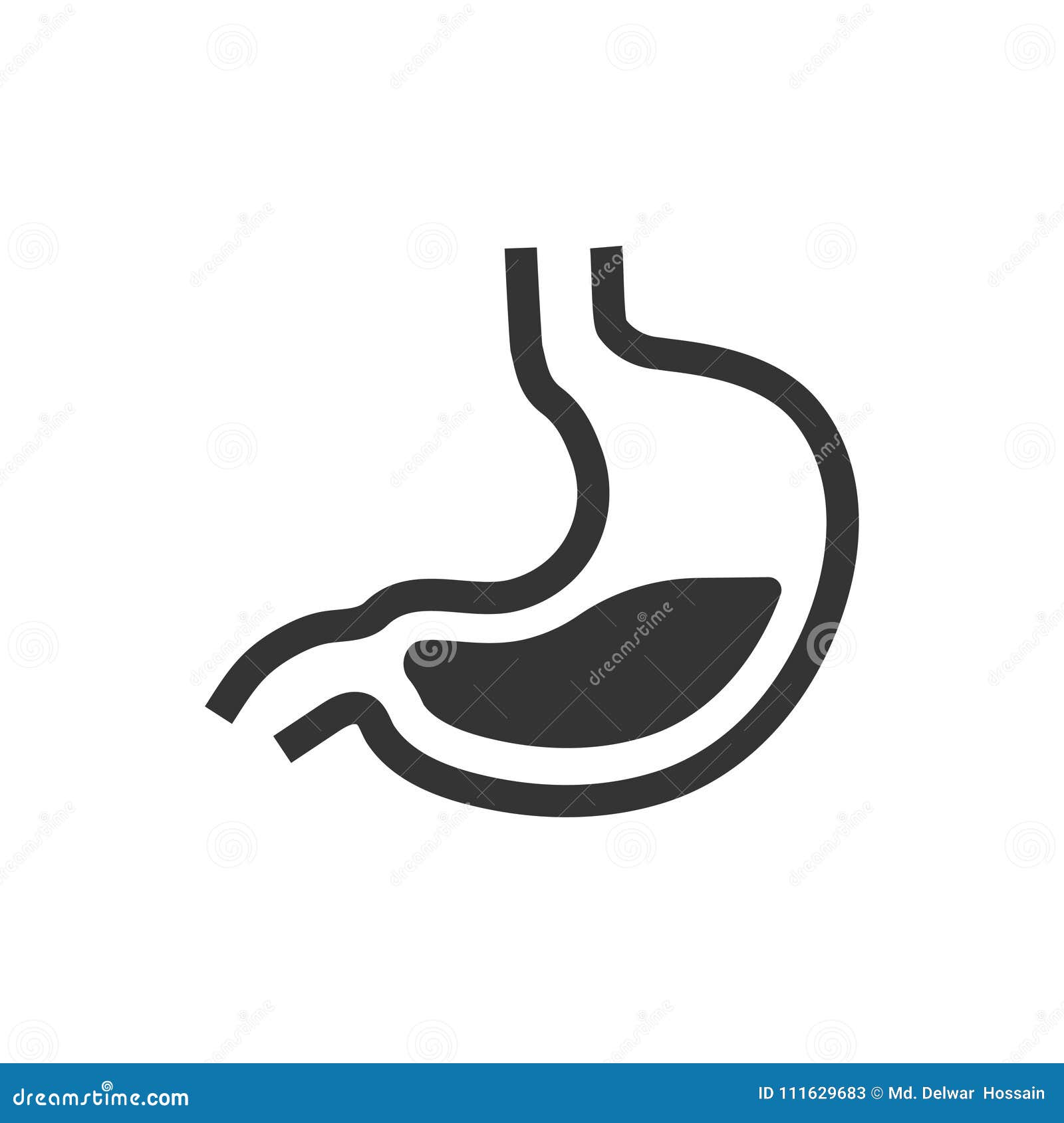 Icono humano del estómago ilustración del vector. Ilustración de vector ...