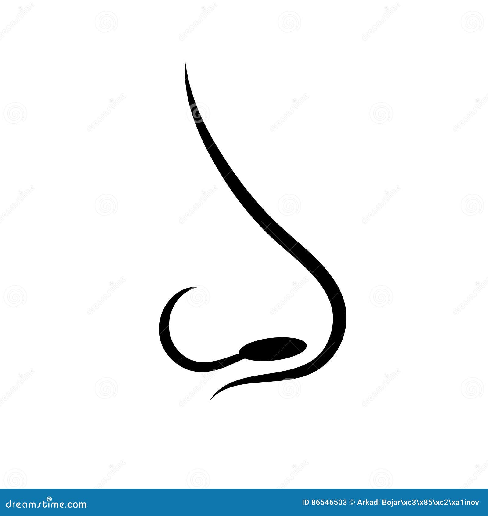 Icono Humano Del Vector De La Nariz Ilustración del Vector ...