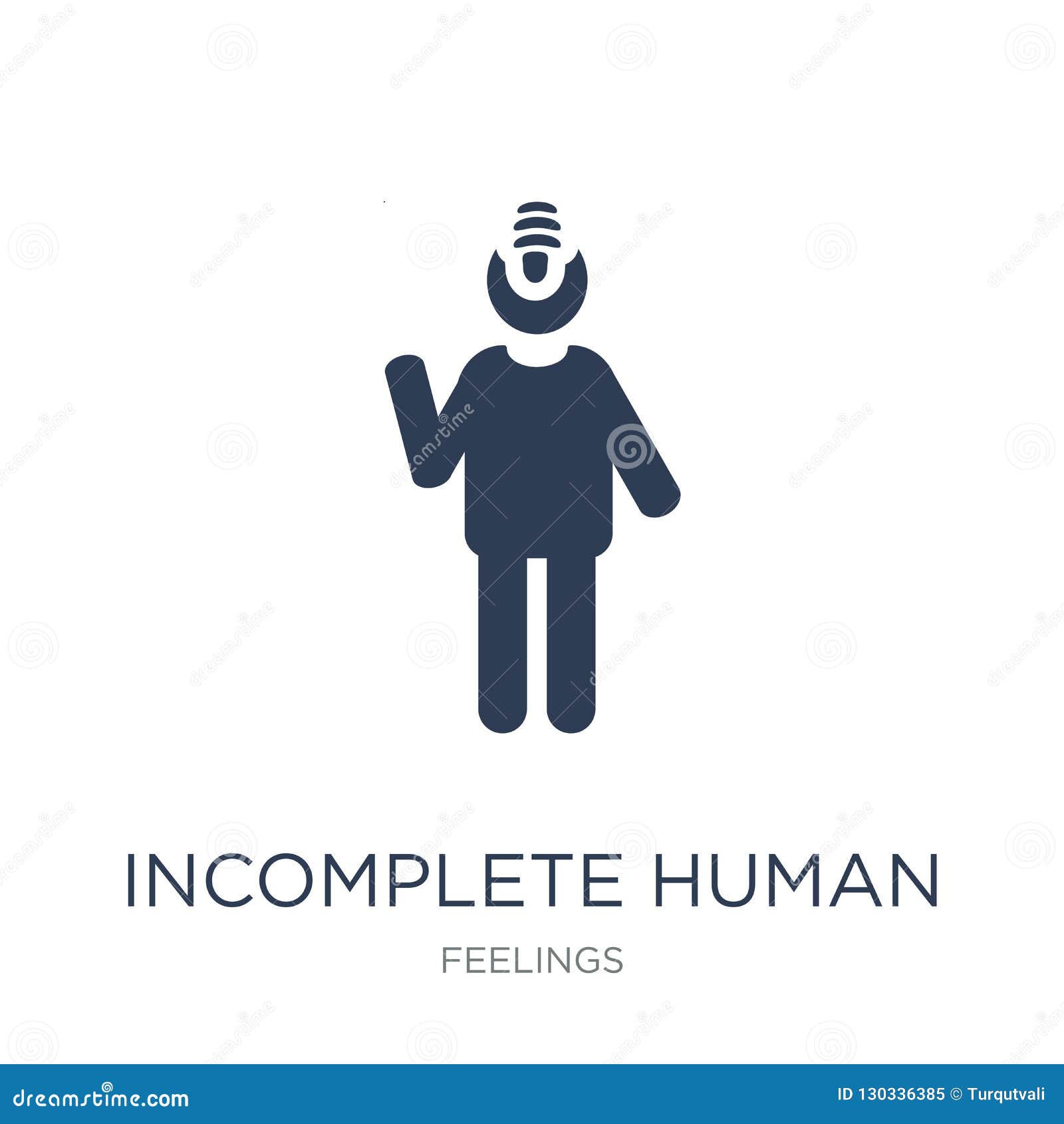 Icono Humano Incompleto Icono Humano Incompleto Del Vector Plano De ...