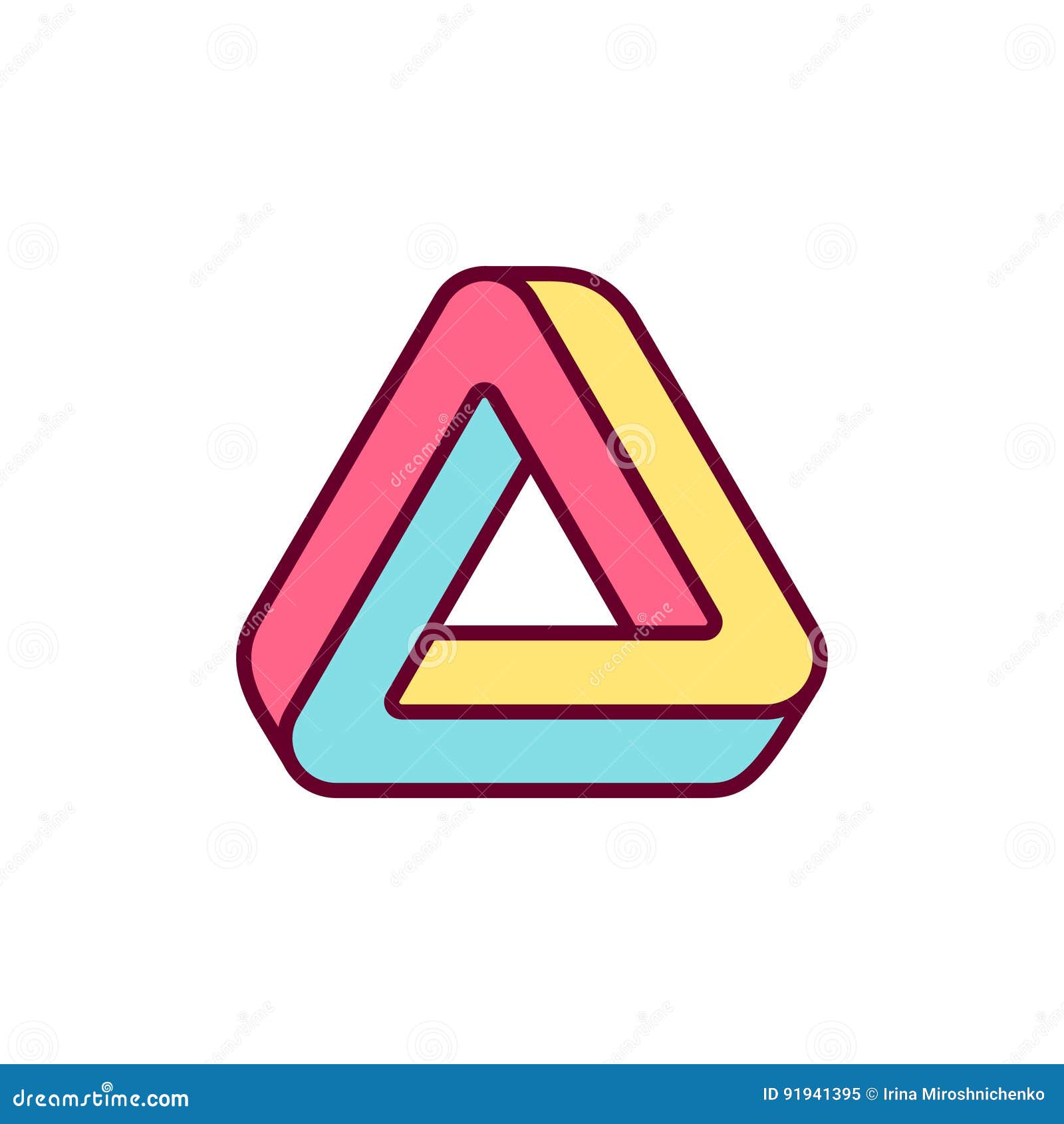 Icono Imposible Del Triángulo Ilustración del Vector - Ilustración de ...