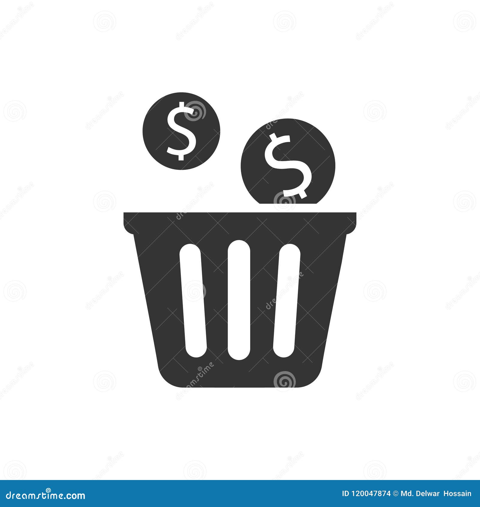 Icono inútil financiero ilustración del vector. Ilustración de dinero ...