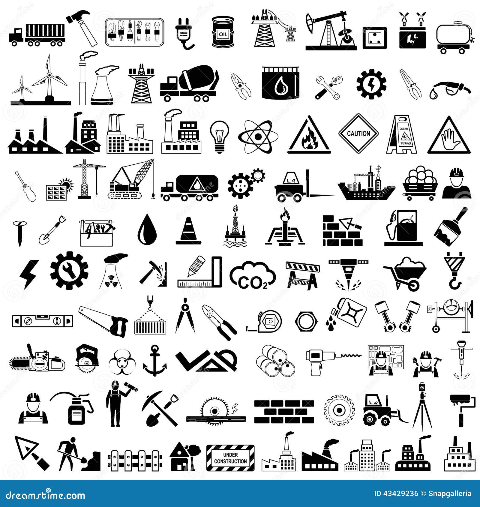 Icono industrial ilustración del vector. Ilustración de icono - 43429236